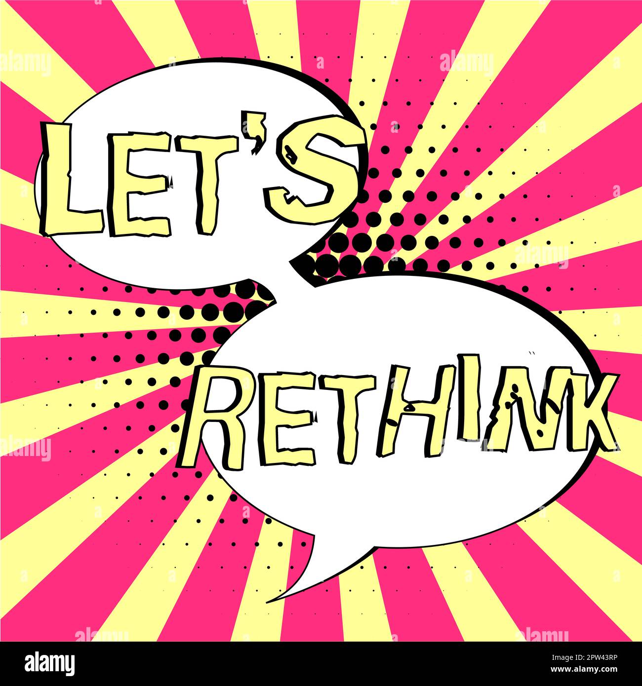 Writing displaying text Let's Rethink, Business idea an Afterthought To ...