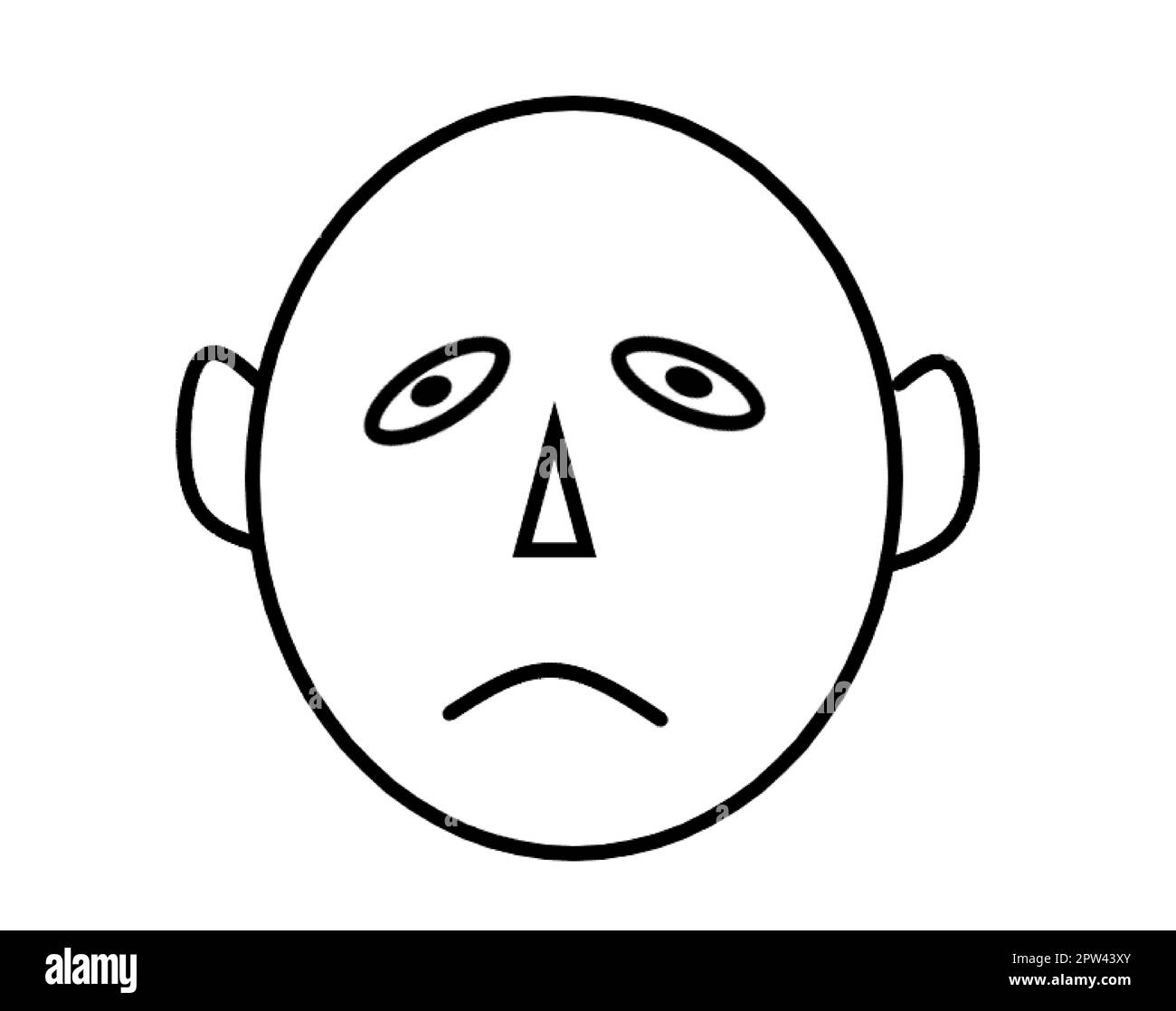 Facial expressions sad Cut Out Stock Images & Pictures - Alamy