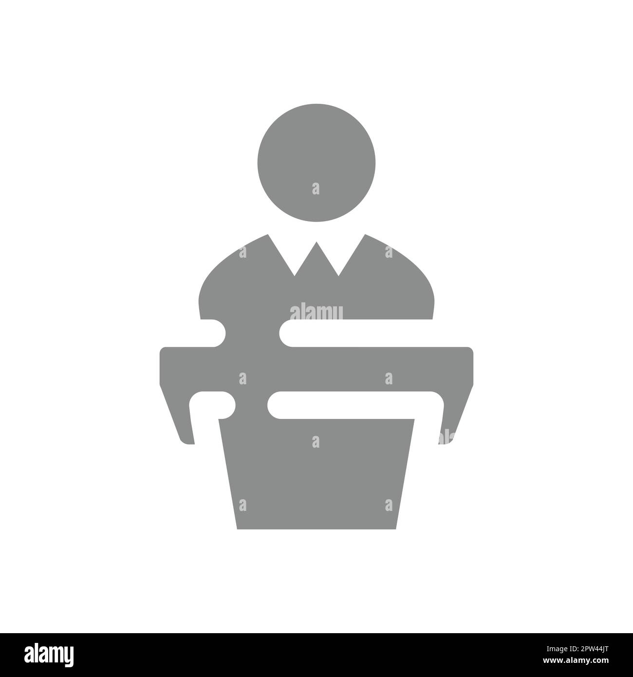 Lecturer and podium vector icon Stock Vector Image & Art - Alamy