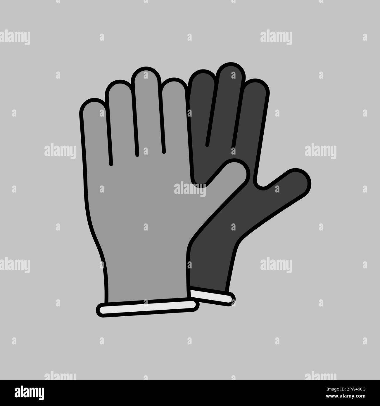 Medical protective rubber gloves vector icon Stock Vector Image & Art ...
