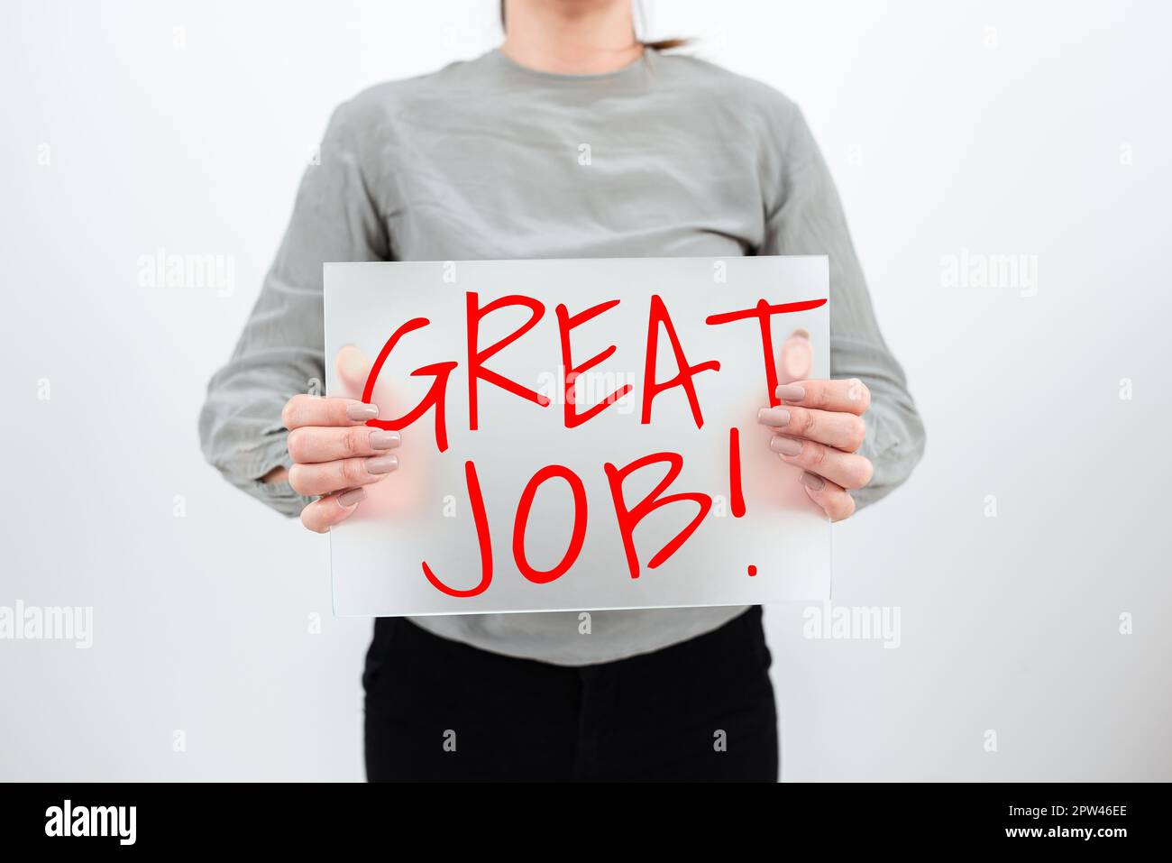 Conceptual display Great Job, Concept meaning used praising someone for something they have done ...