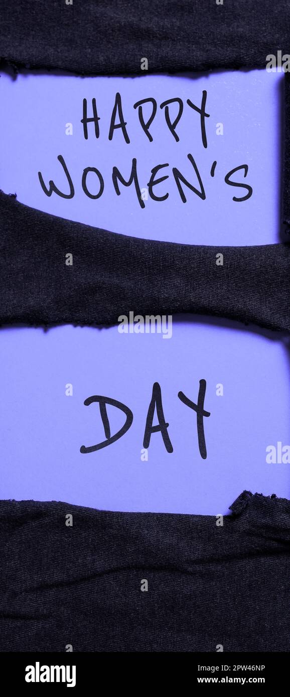 Writing displaying text Happy Women's Day, Concept meaning to ...