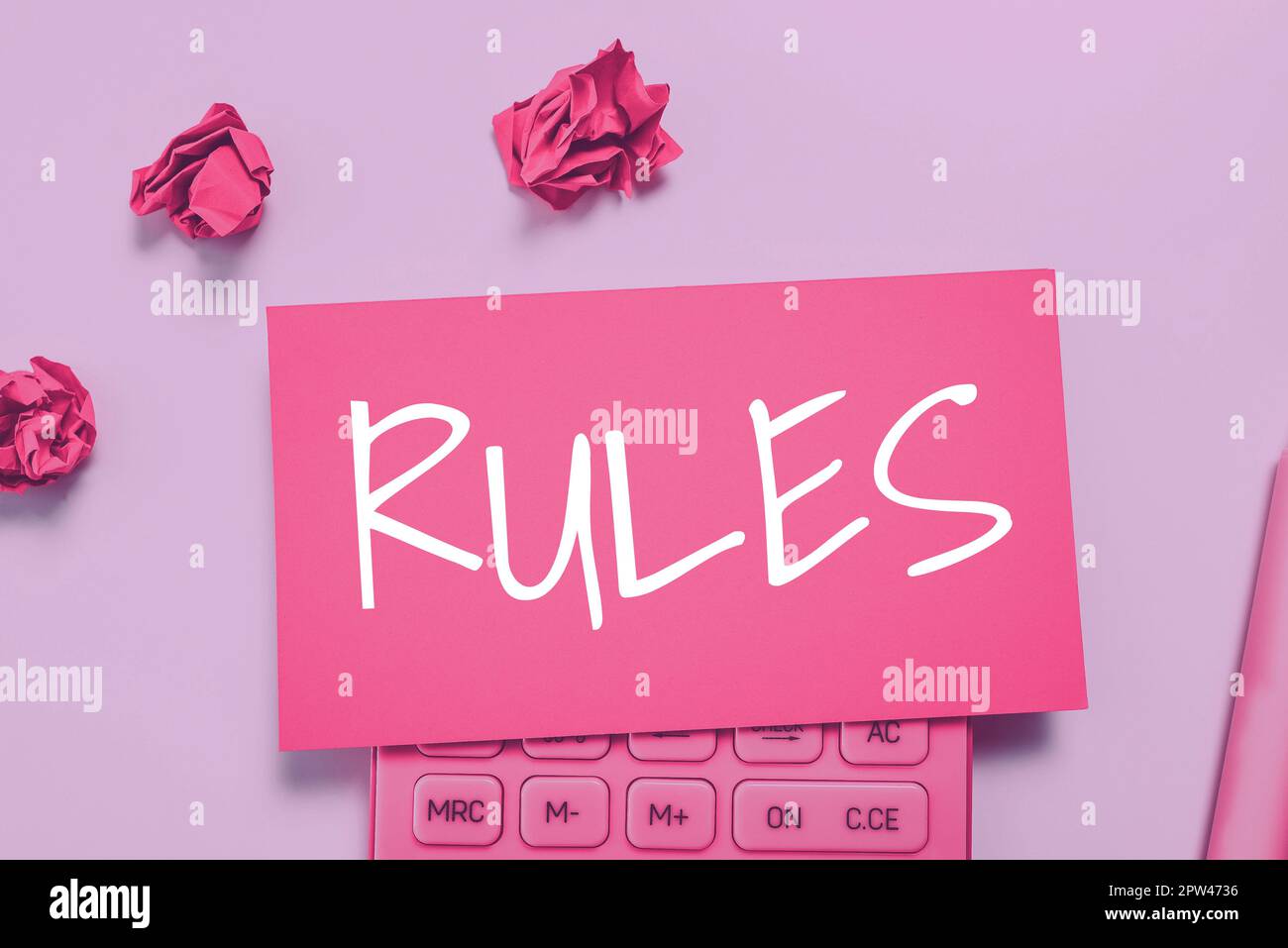 Text sign showing Rules, Business showcase exercise ultimate power ...