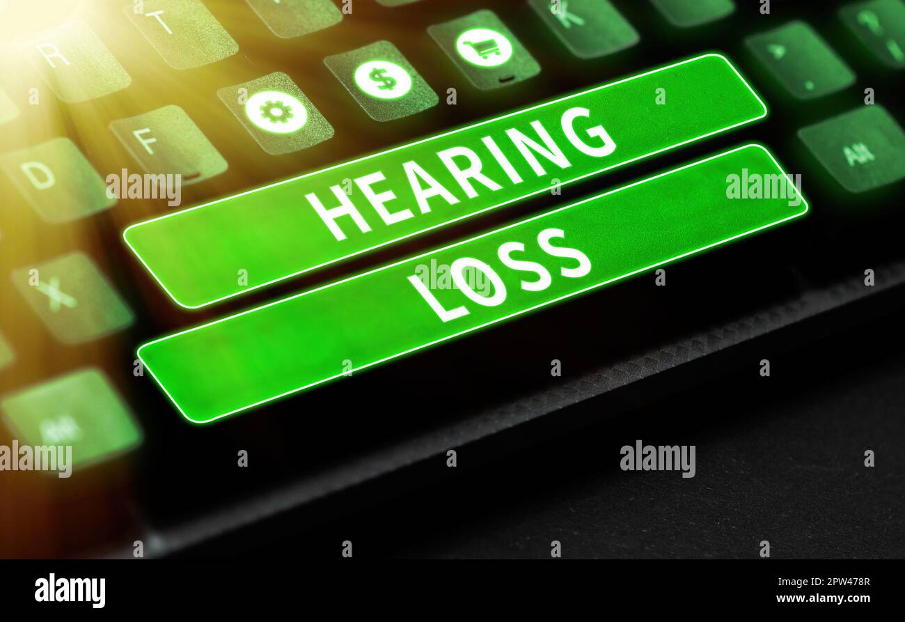 Inspiration showing sign Hearing Loss, Word Written on is partial or ...