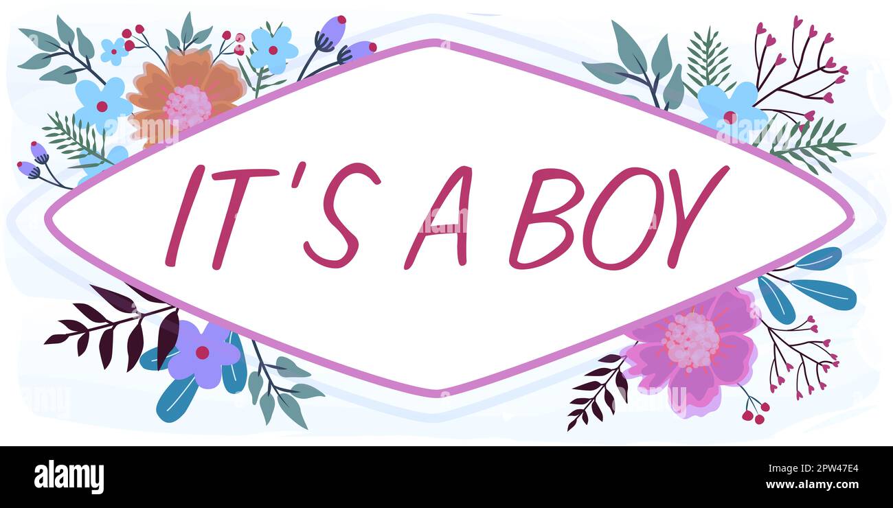 Text showing inspiration It S A Boy, Internet Concept Expecting a male ...