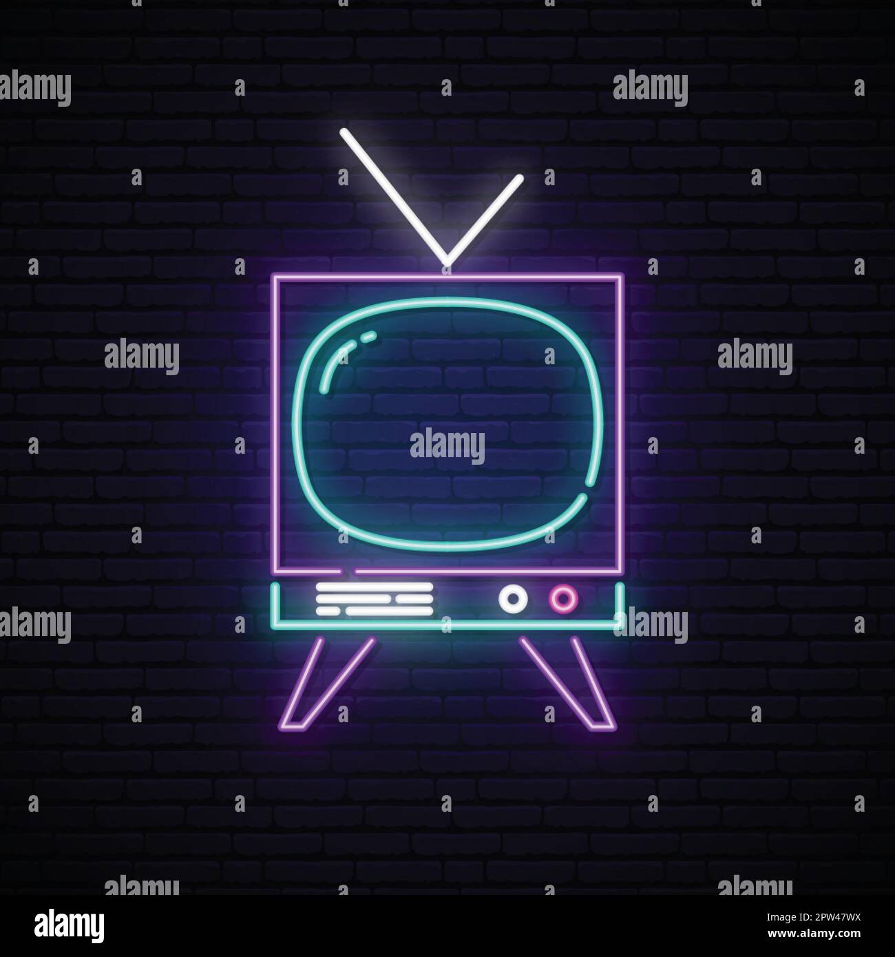News neon sign Stock Vector Images - Alamy