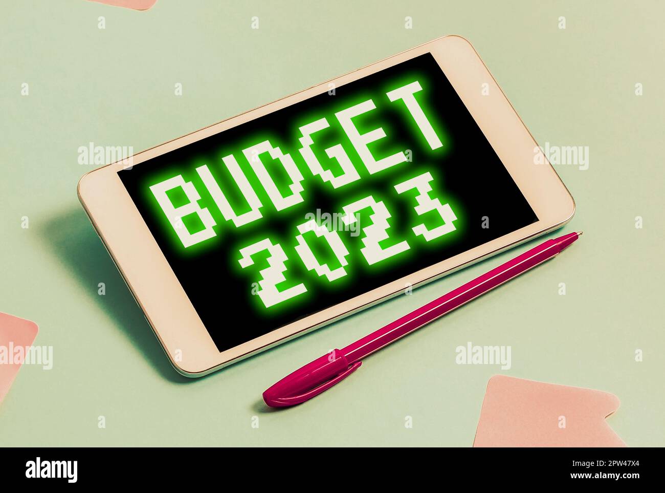 Conceptual display Budget 2023, Word for estimate of income and ...