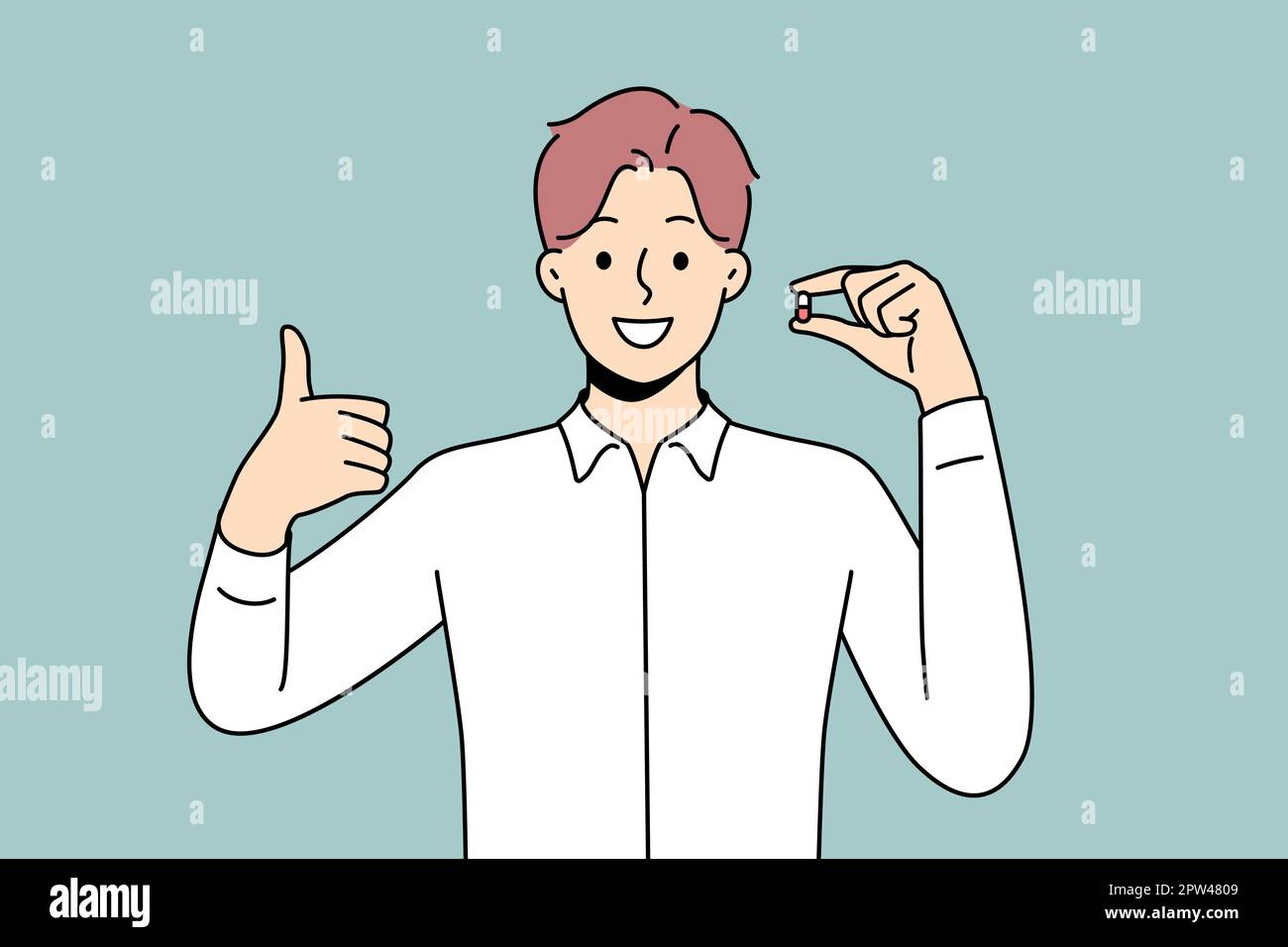 Young smiling man tablet Stock Vector Images - Alamy