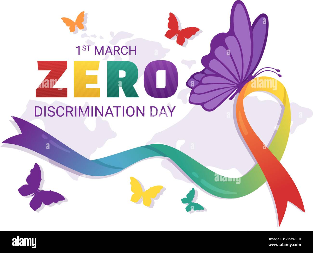 Zero Discrimination Day Illustration with Different People and ...