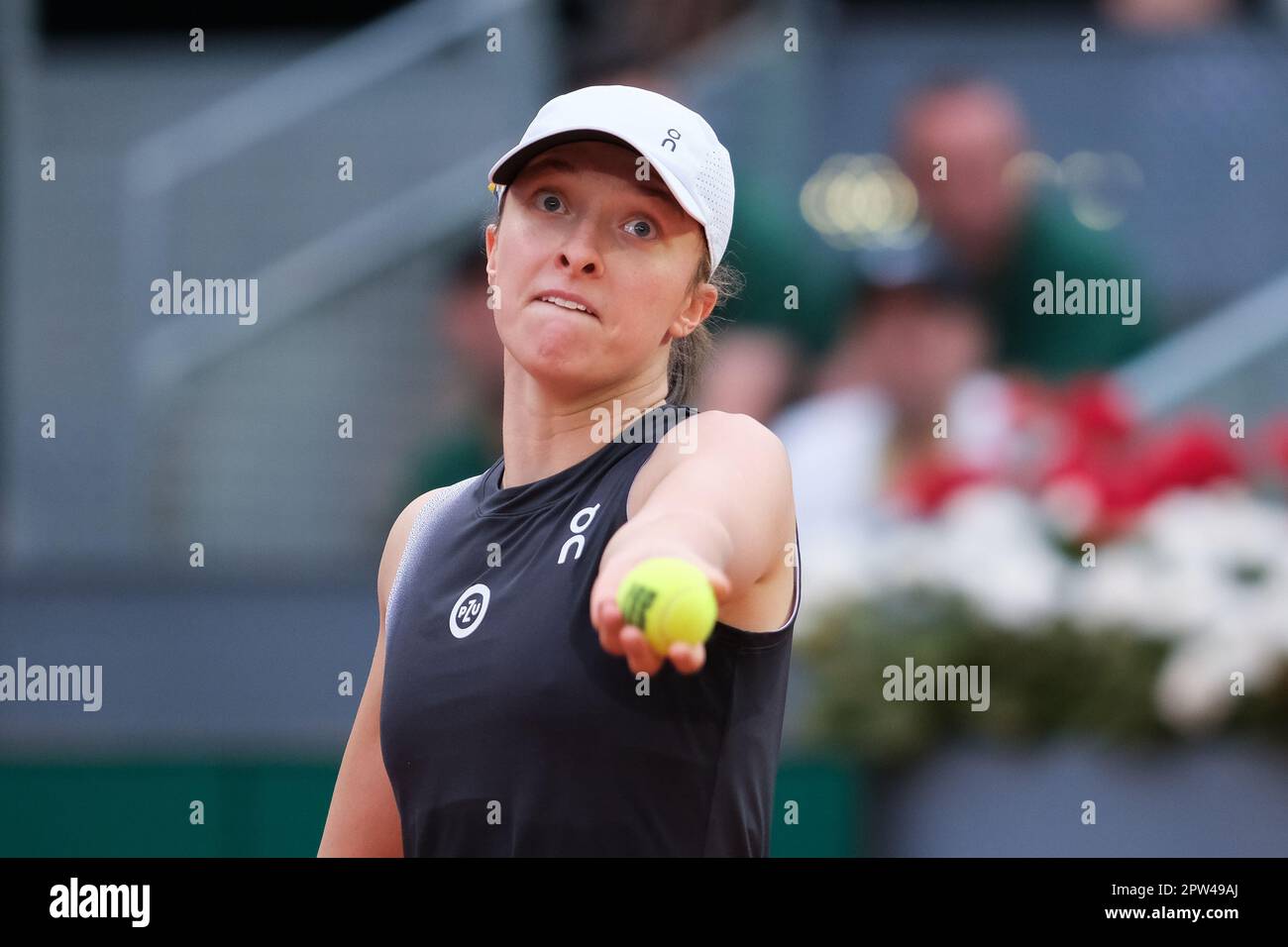 Madrid, Spain. 28th Apr, 2023. Iga Swiatek of Poland plays against ...