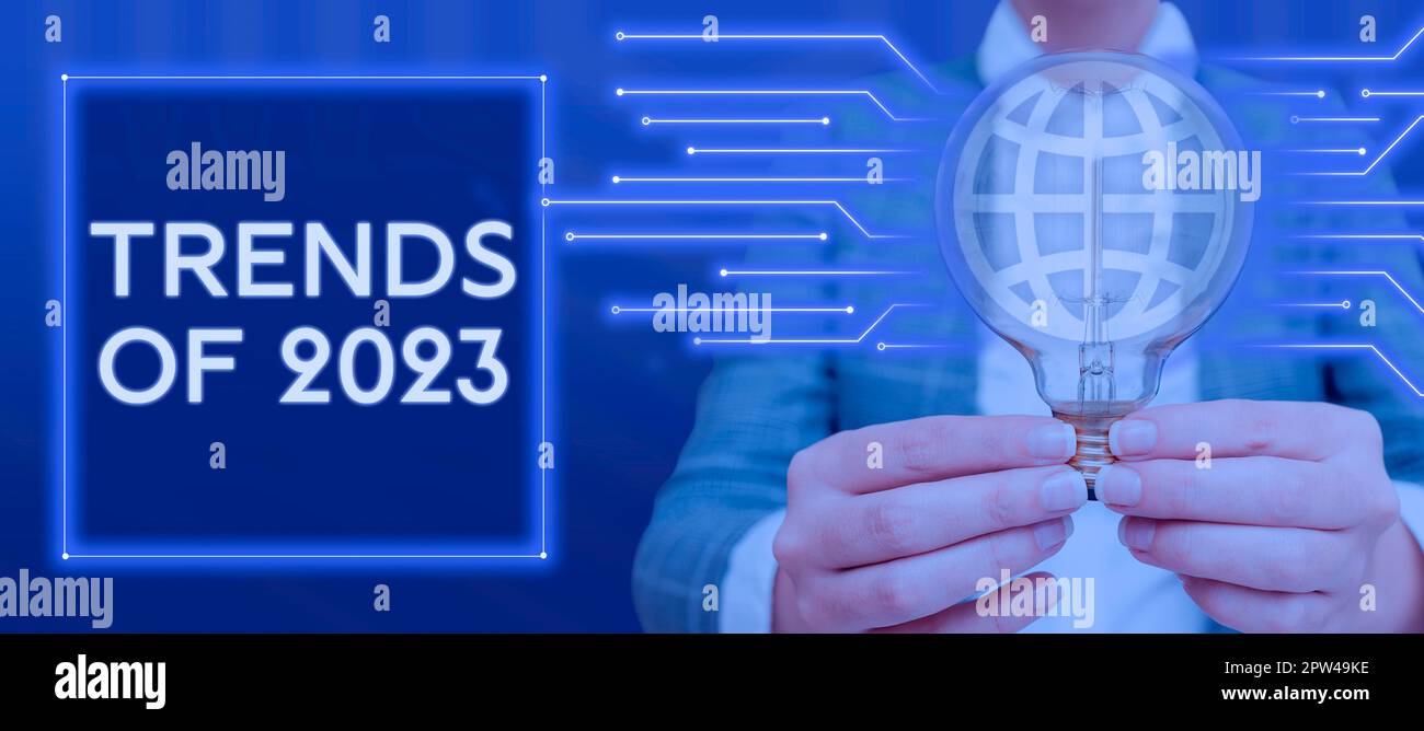 Conceptual caption Trends Of 2023, Business overview things that is ...