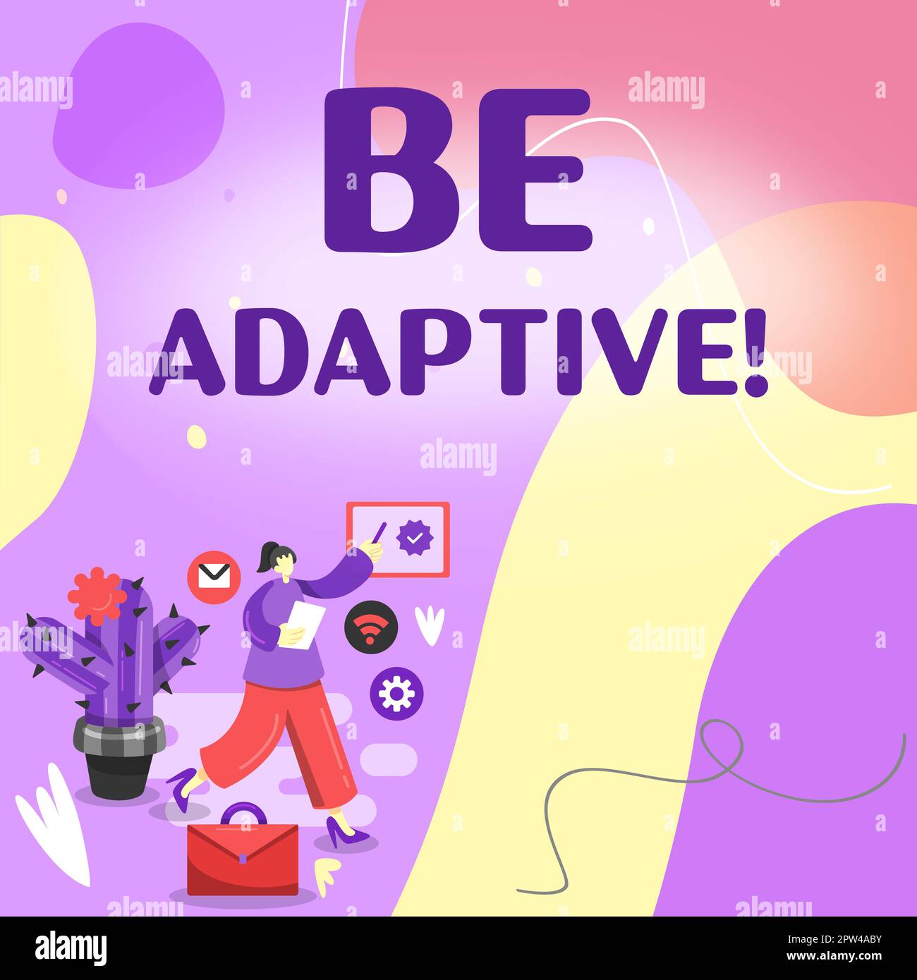 Handwriting text Be Adaptive, Business idea make the difference being ...