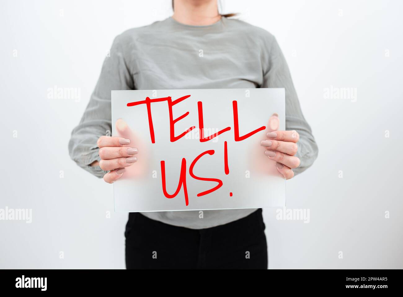 Text Caption Presenting Tell Us Conceptual Photo Communicate