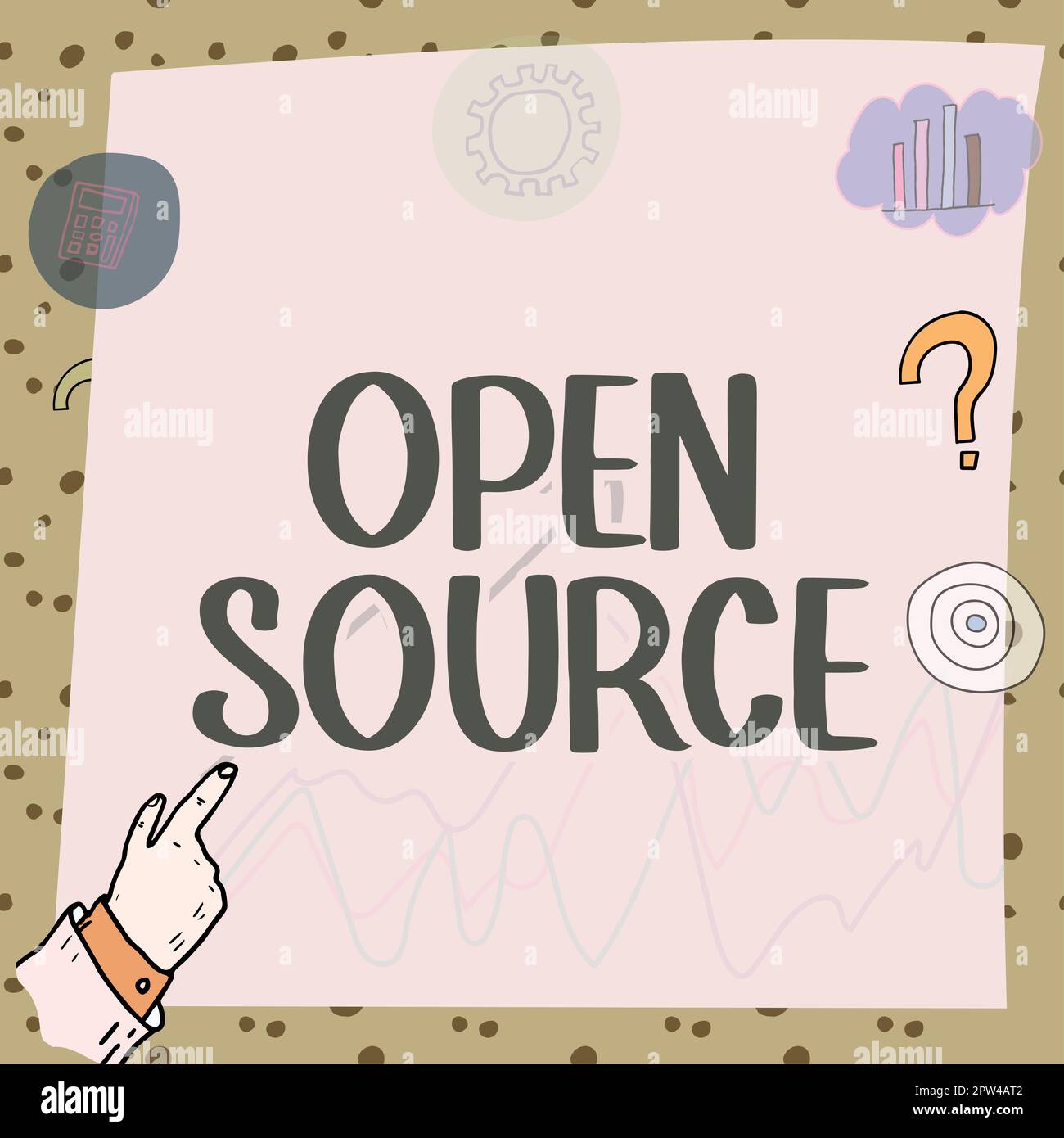 Text caption presenting Open Source, Word for denoting software which ... Text caption presenting Open Source, Word for denoting software which ...