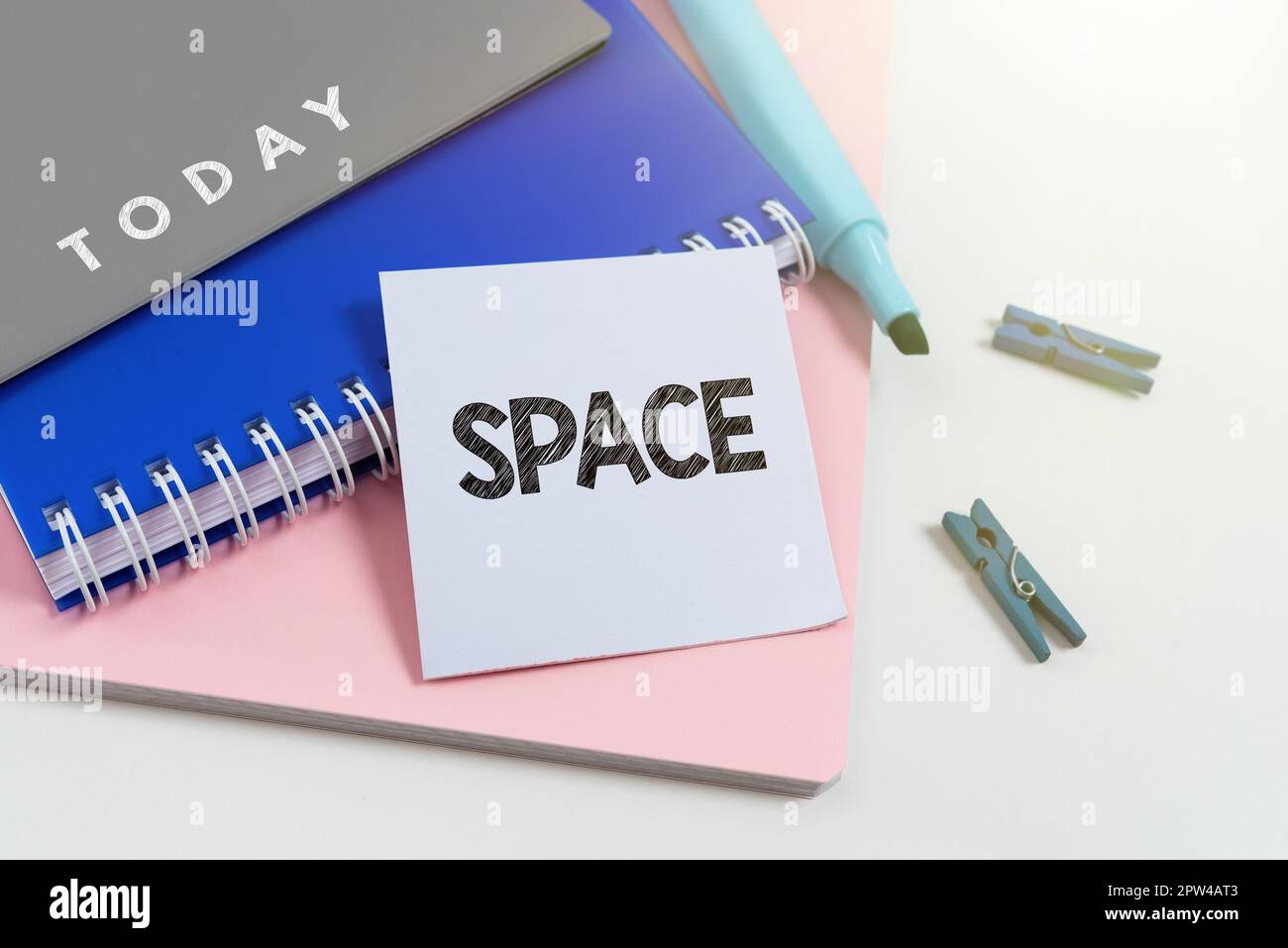 Hand writing sign Space, Concept meaning continuous area or expanse ...