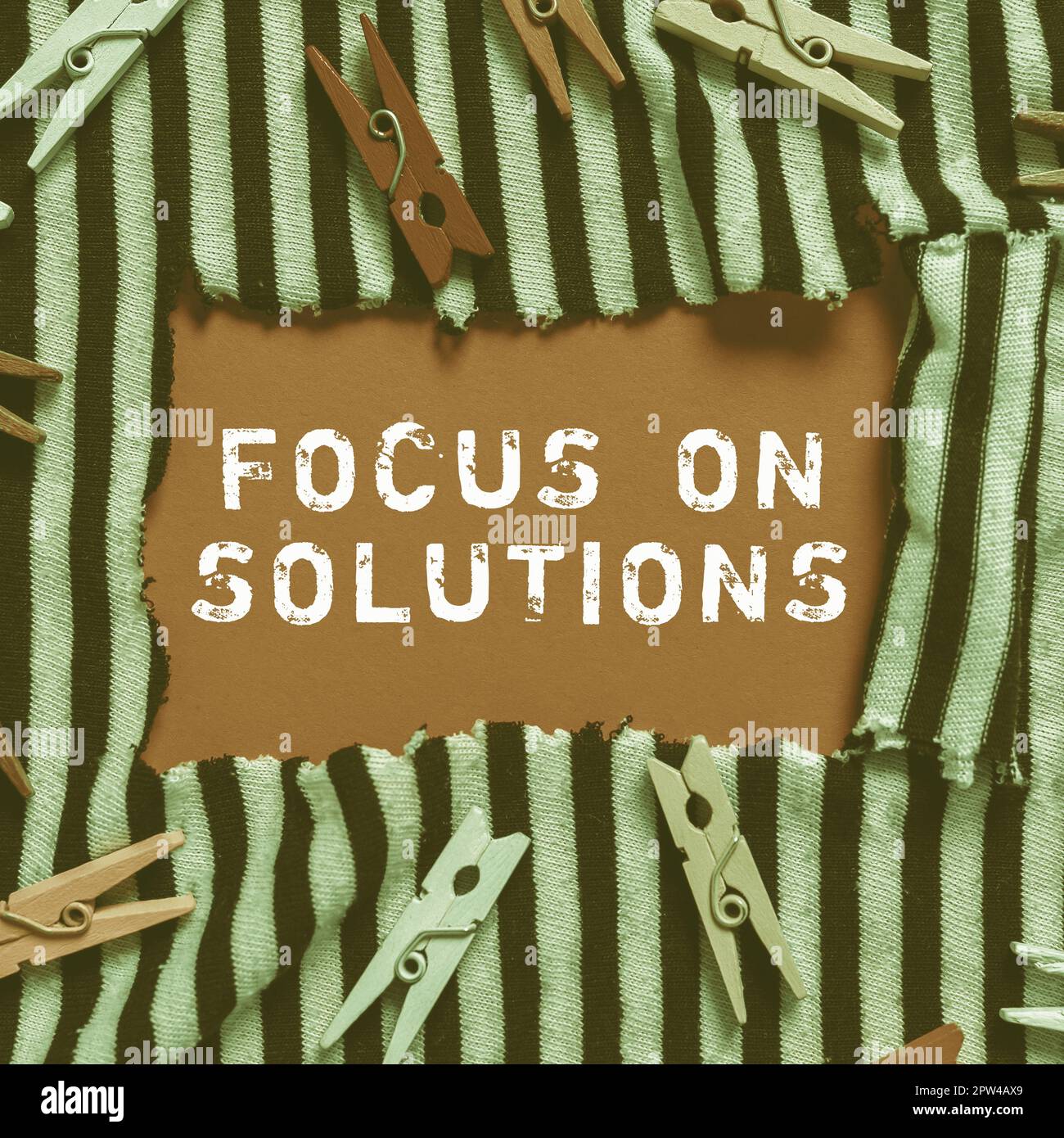 Sign displaying Focus On Solutions, Business showcase powerful ...