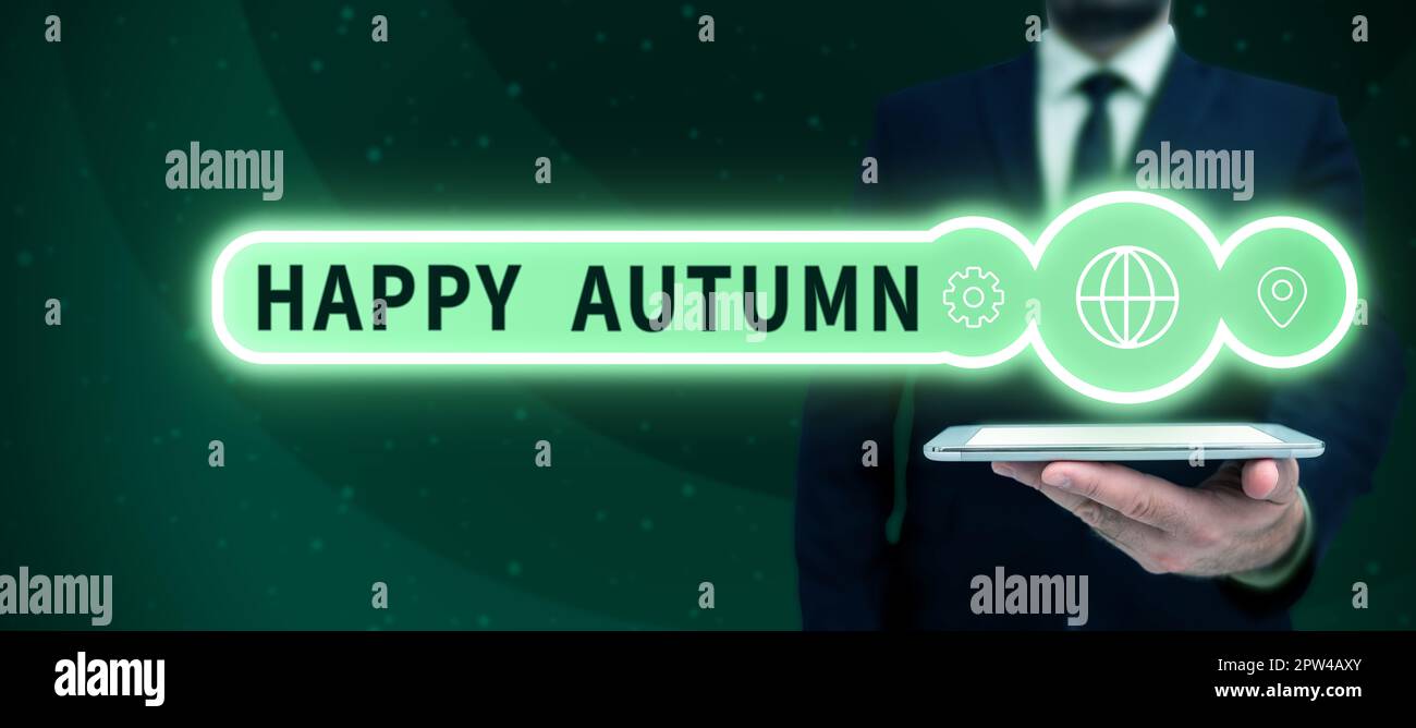 Conceptual display Happy Autumn, Word Written on Annual Special ...