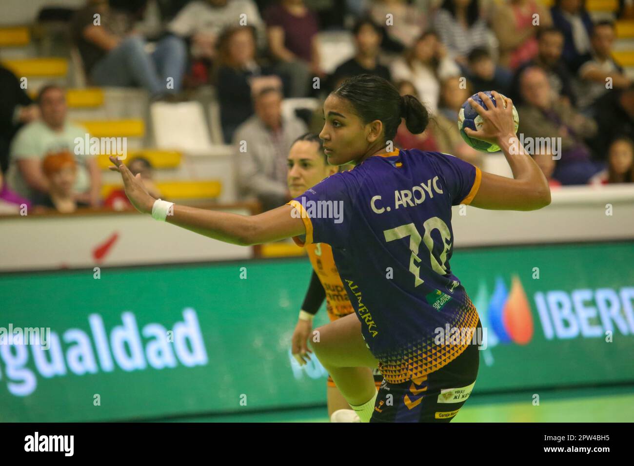 Gijon, Spain, 28th April, 2023: Motive.co Gijon's player, Carmen Arroyo ...
