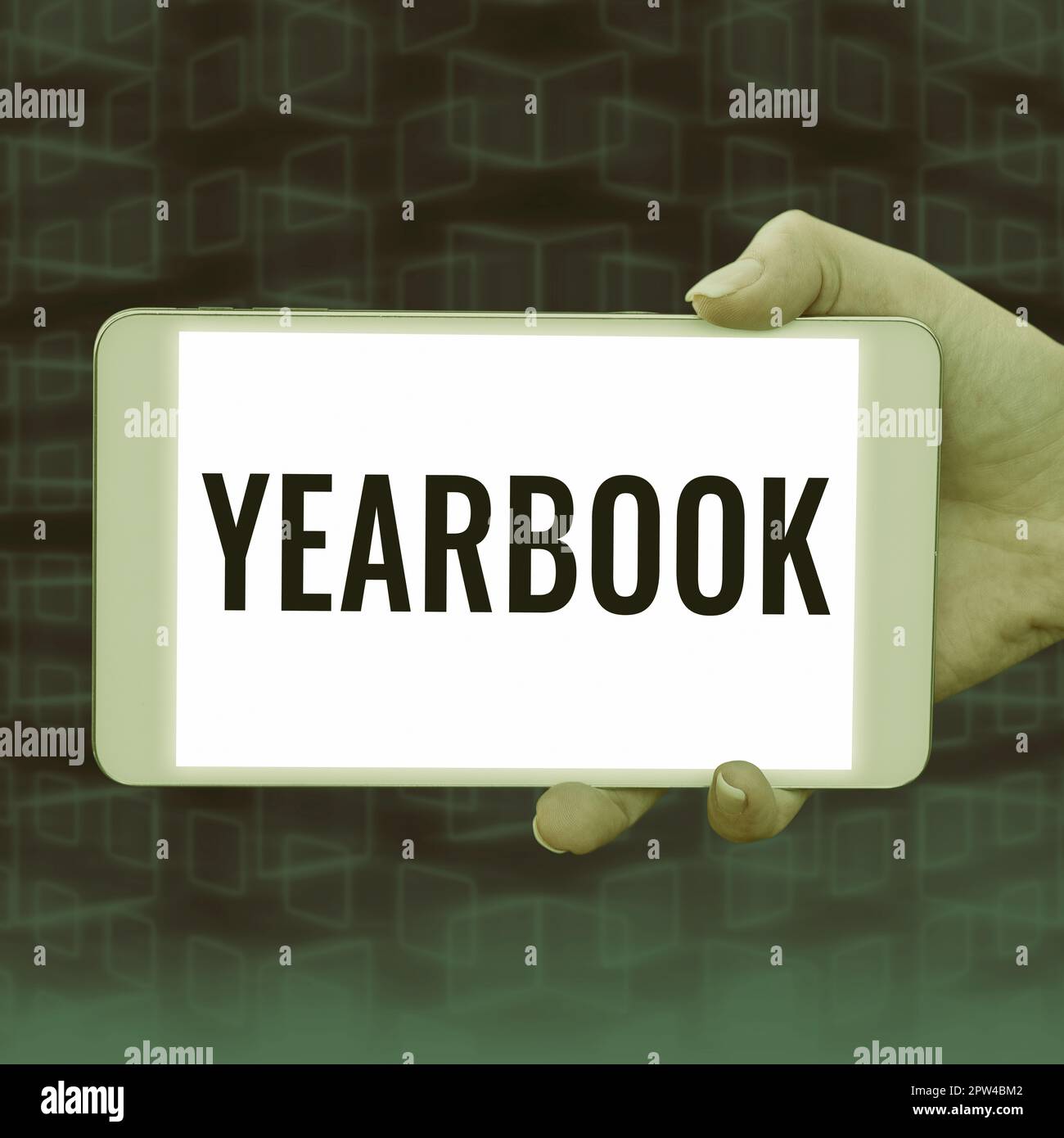 Text showing inspiration Yearbook, Conceptual photo publication ...
