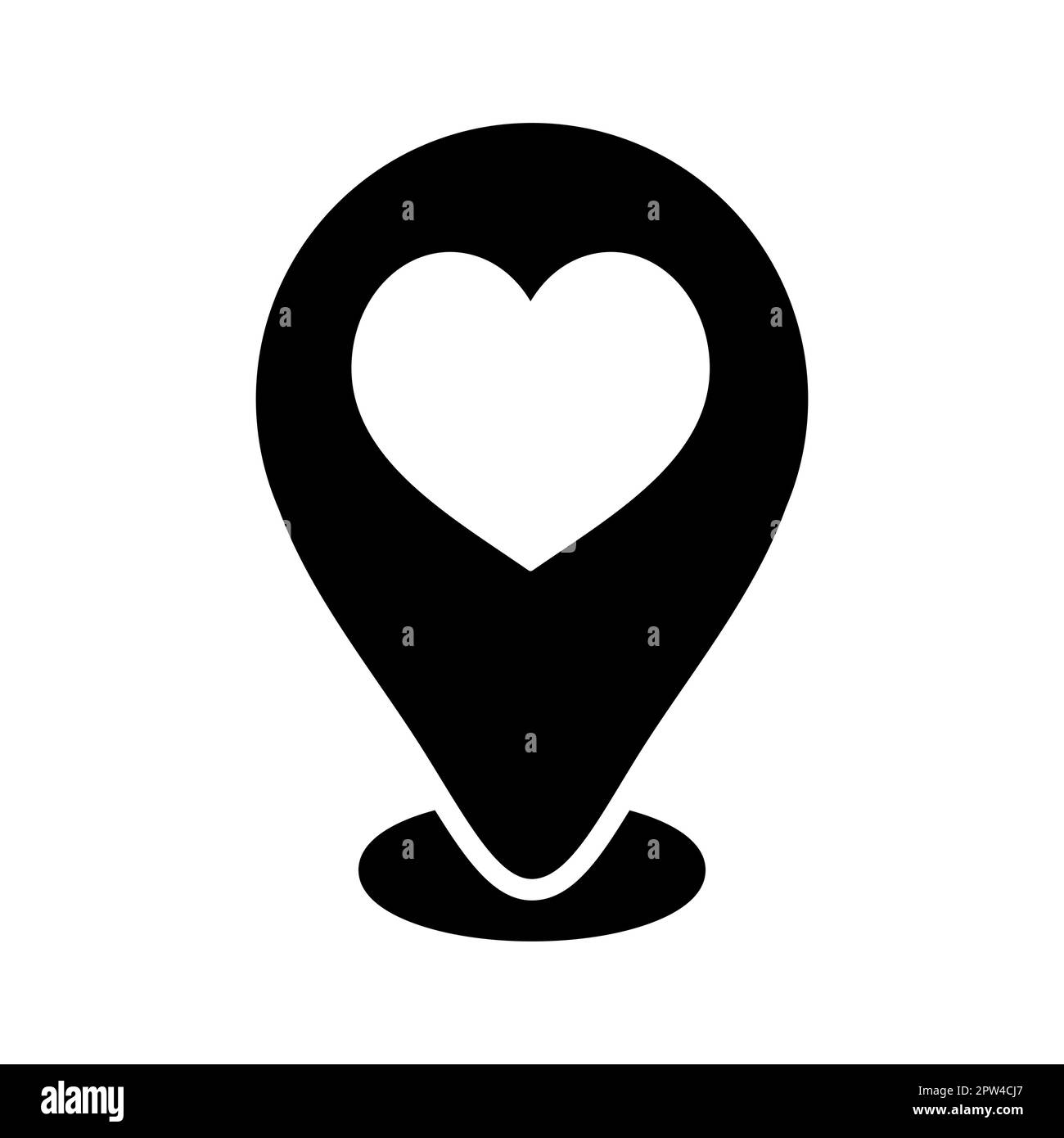 Heart map Black and White Stock Photos & Images - Alamy
