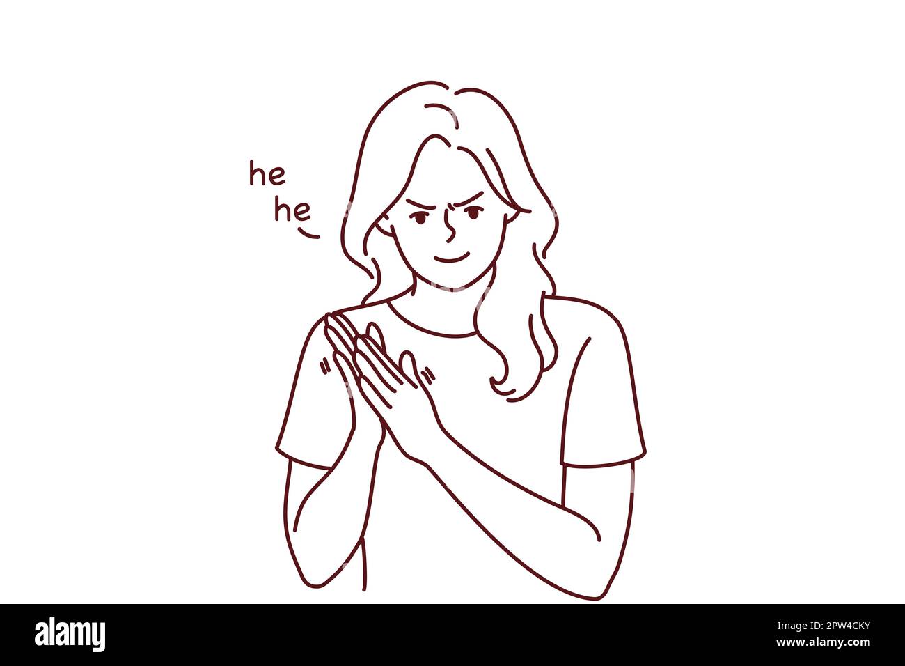 Mad young woman feeling suspicious thinking of revenge. Angry female ...