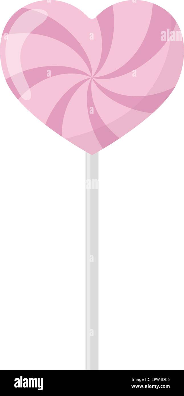 Candy heart lollipop isolated Stock Vector Images - Alamy