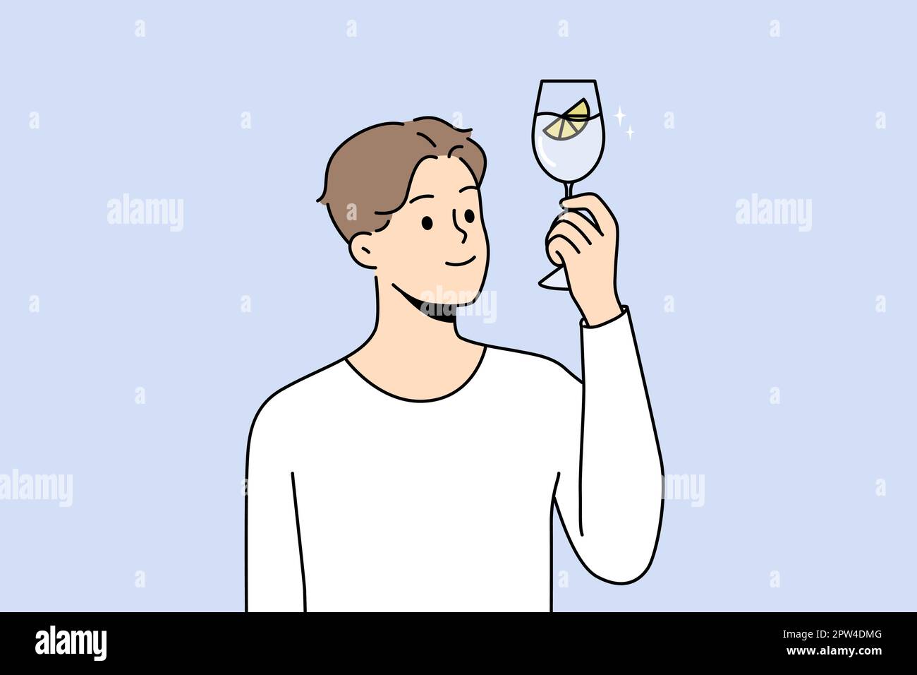 Detox water in glass Stock Vector Images - Alamy