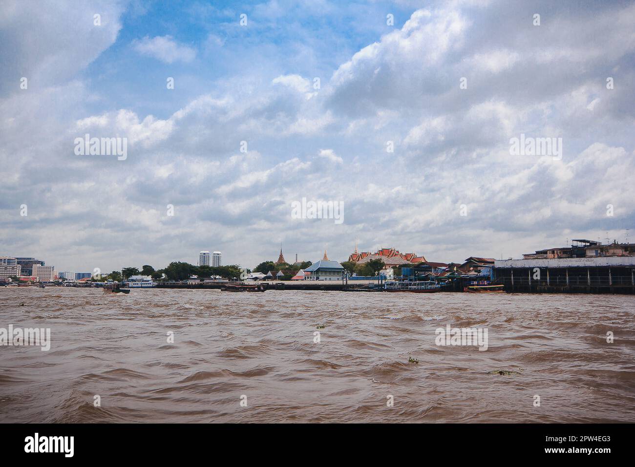 Pier in the Chao Phraya River in Bangkok of Thailand Stock Photo - Alamy