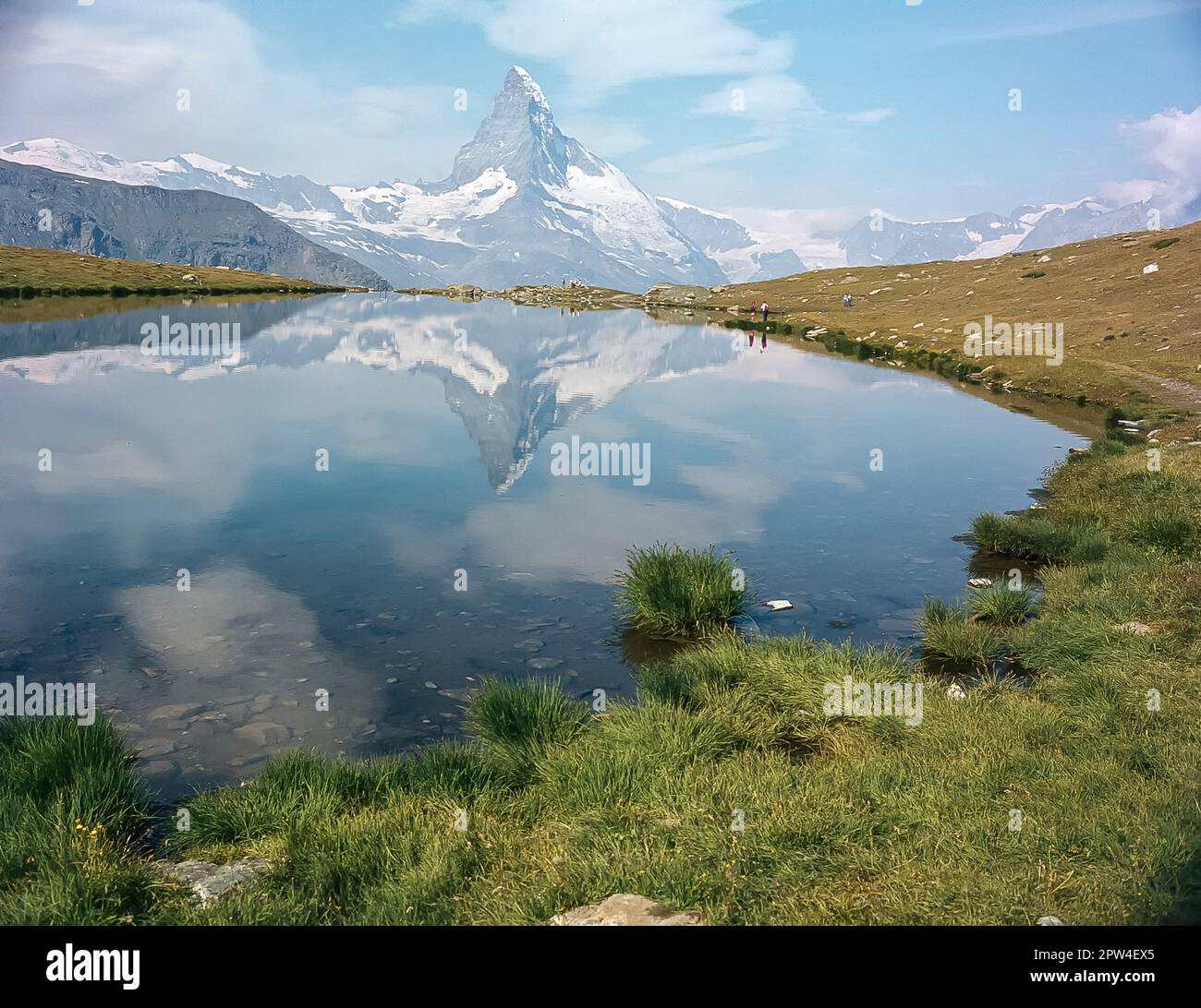 This series of images are of the mountains near the Swiss resort town ...
