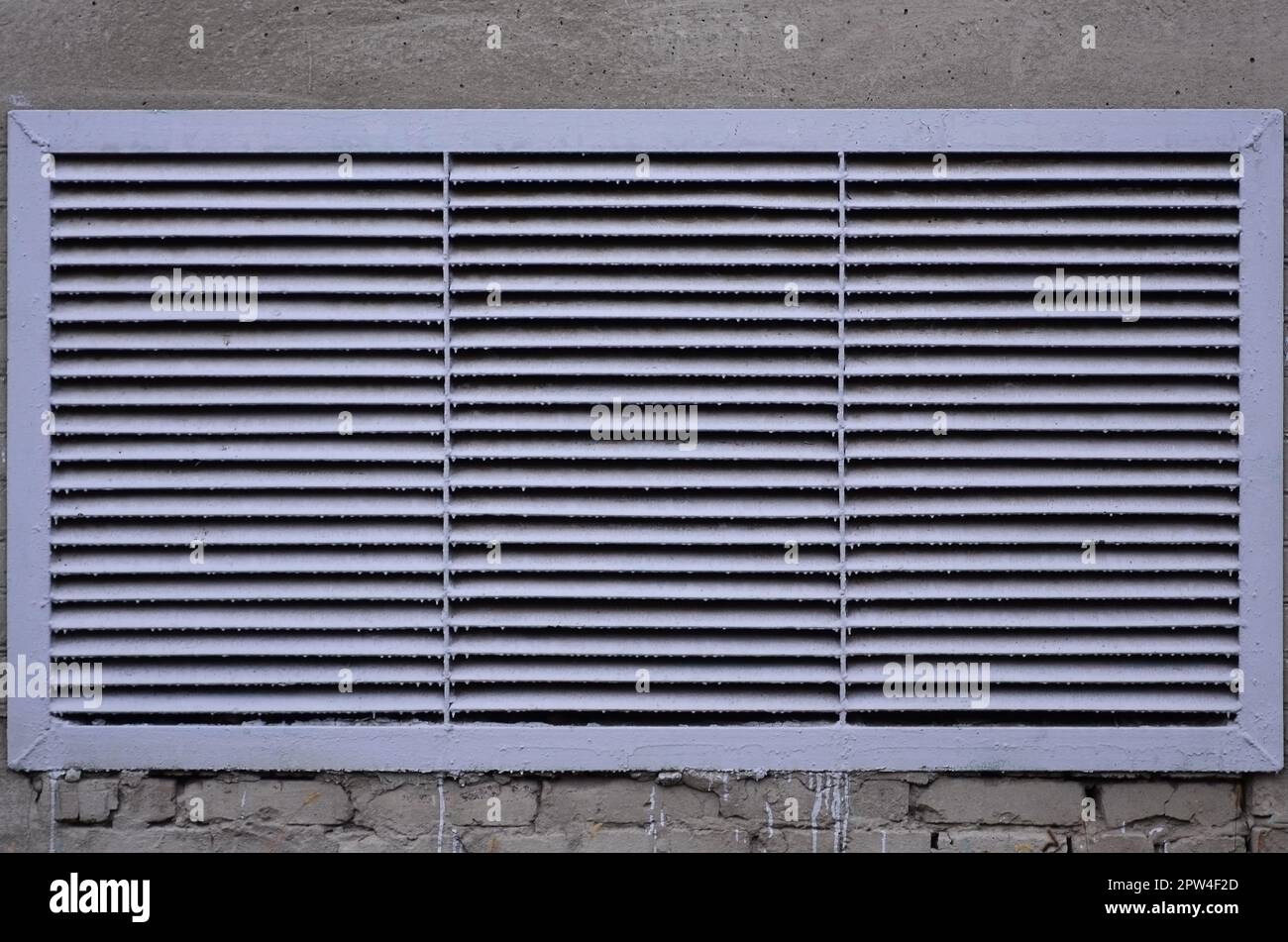 The texture of grey ventilation shaft in the dark grey concrete wall ...