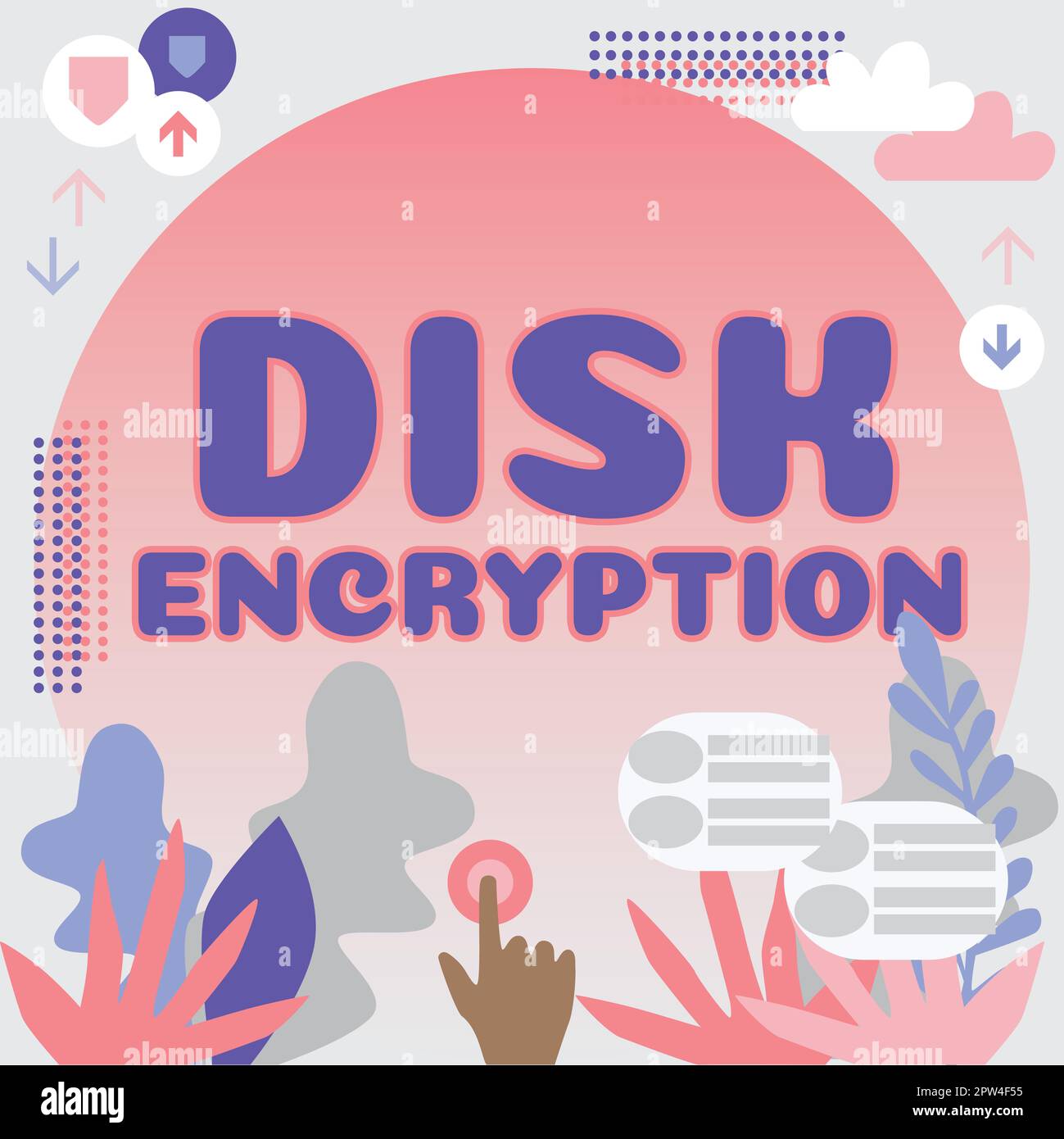 Text showing inspiration Disk Encryption, Business showcase the security mechanism used to ...