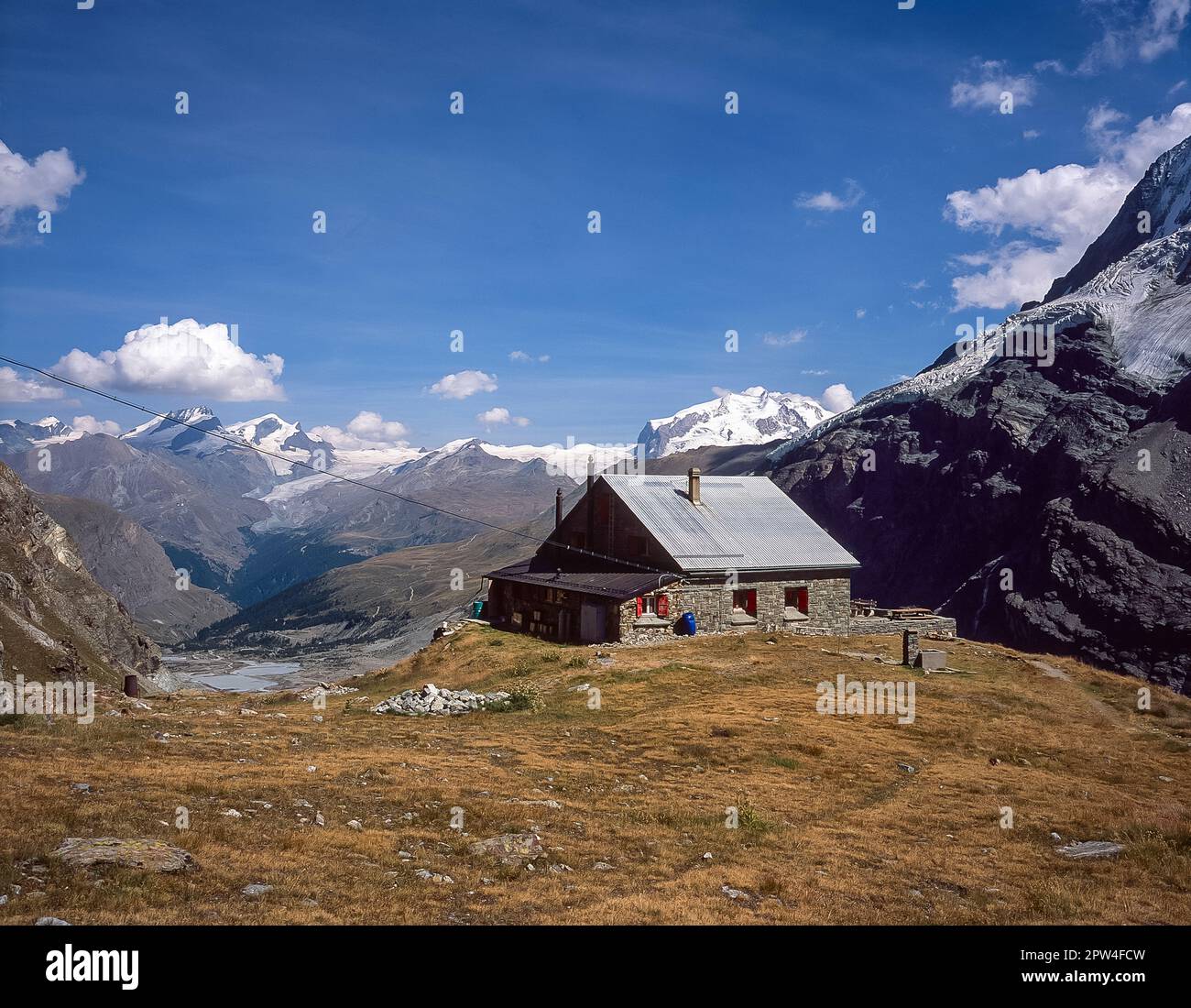 This series of images are of the mountains near the Swiss resort town ...