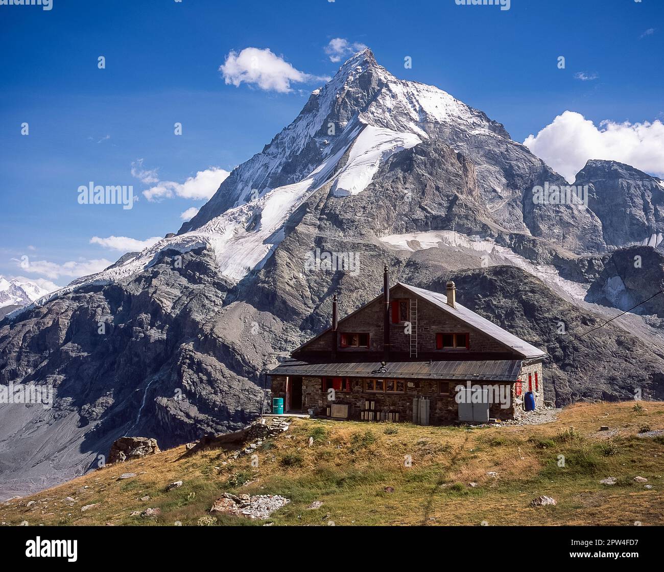 This series of images are of the mountains near the Swiss resort town ...