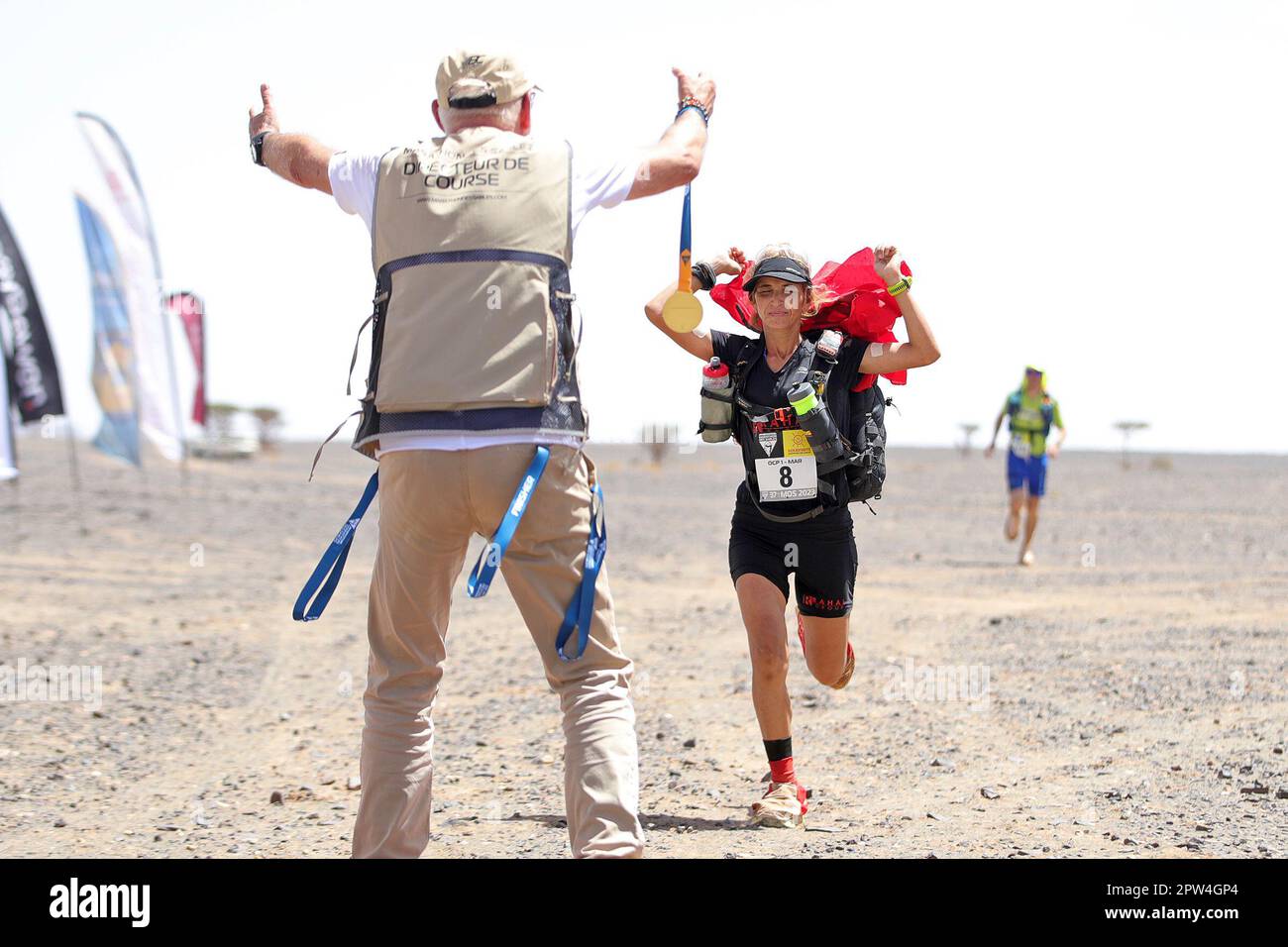 Morocco, Sahara Desert. 28th Apr, 2023. Marathon des Sables Stage 5 ...