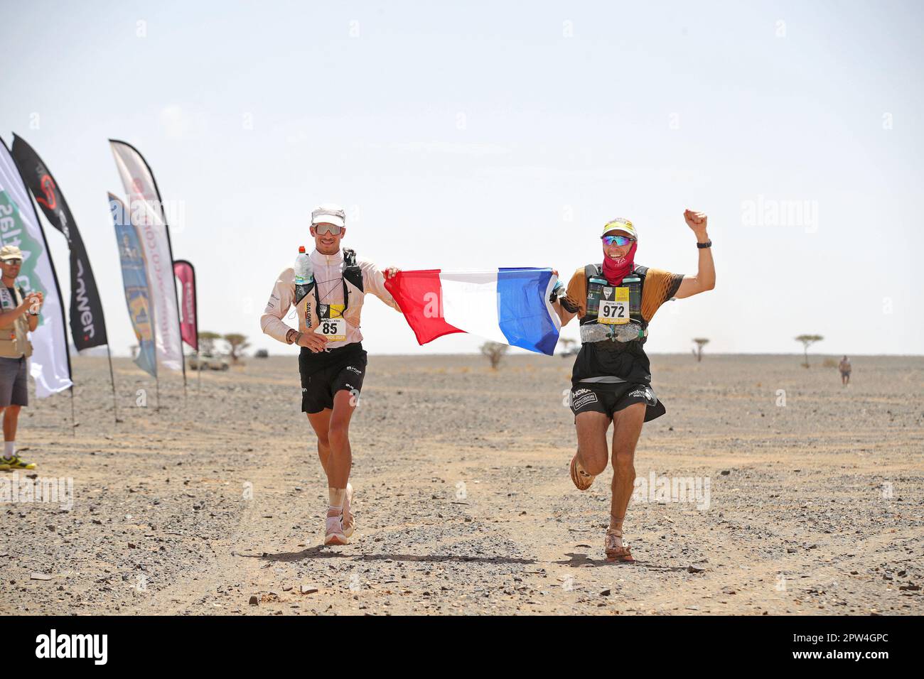 Morocco, Sahara Desert. 28th Apr, 2023. Marathon des Sables Stage 5 ...