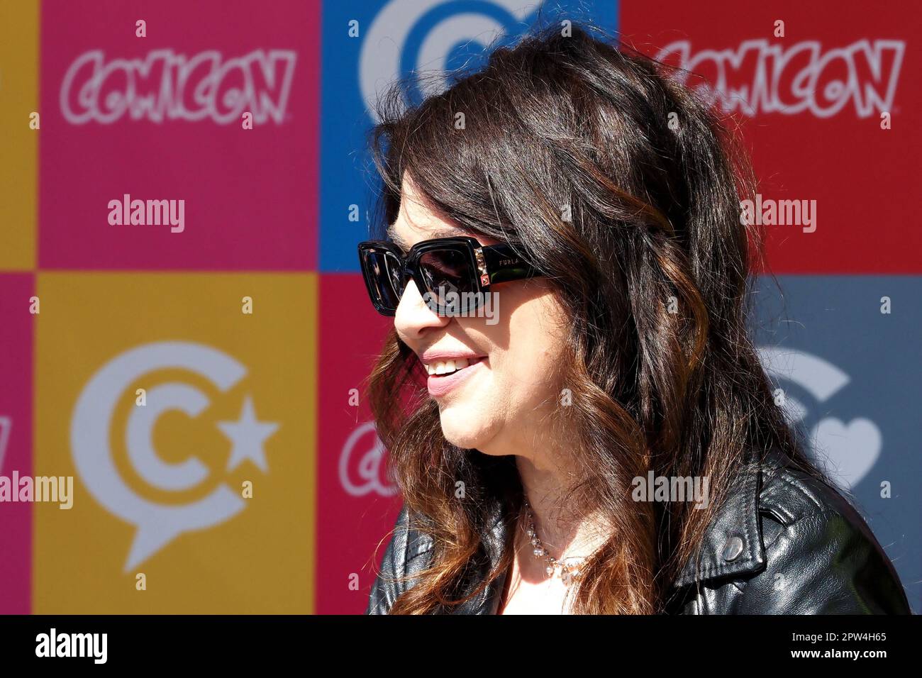 Napoli, Italy. 28th Apr, 2023. Cristina D'Avena Italian singer, actress ...