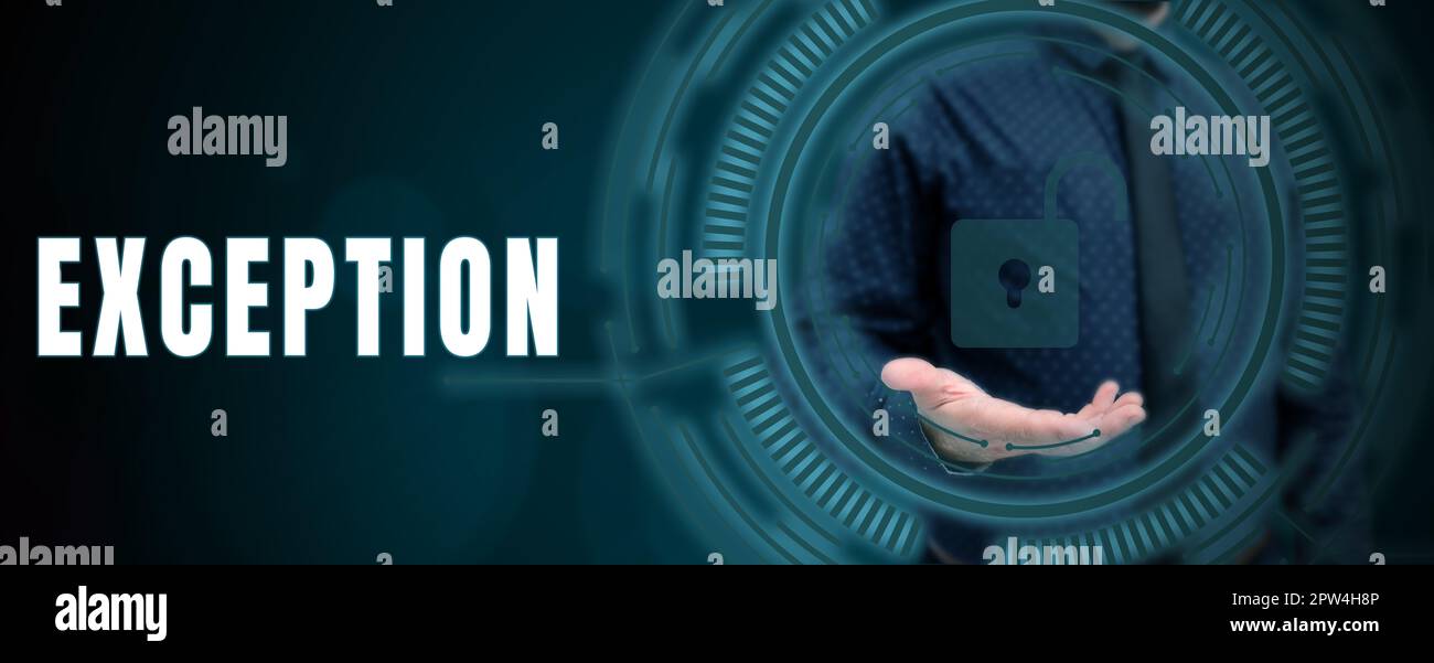 Conceptual display Exception, Business showcase person or thing that is ...