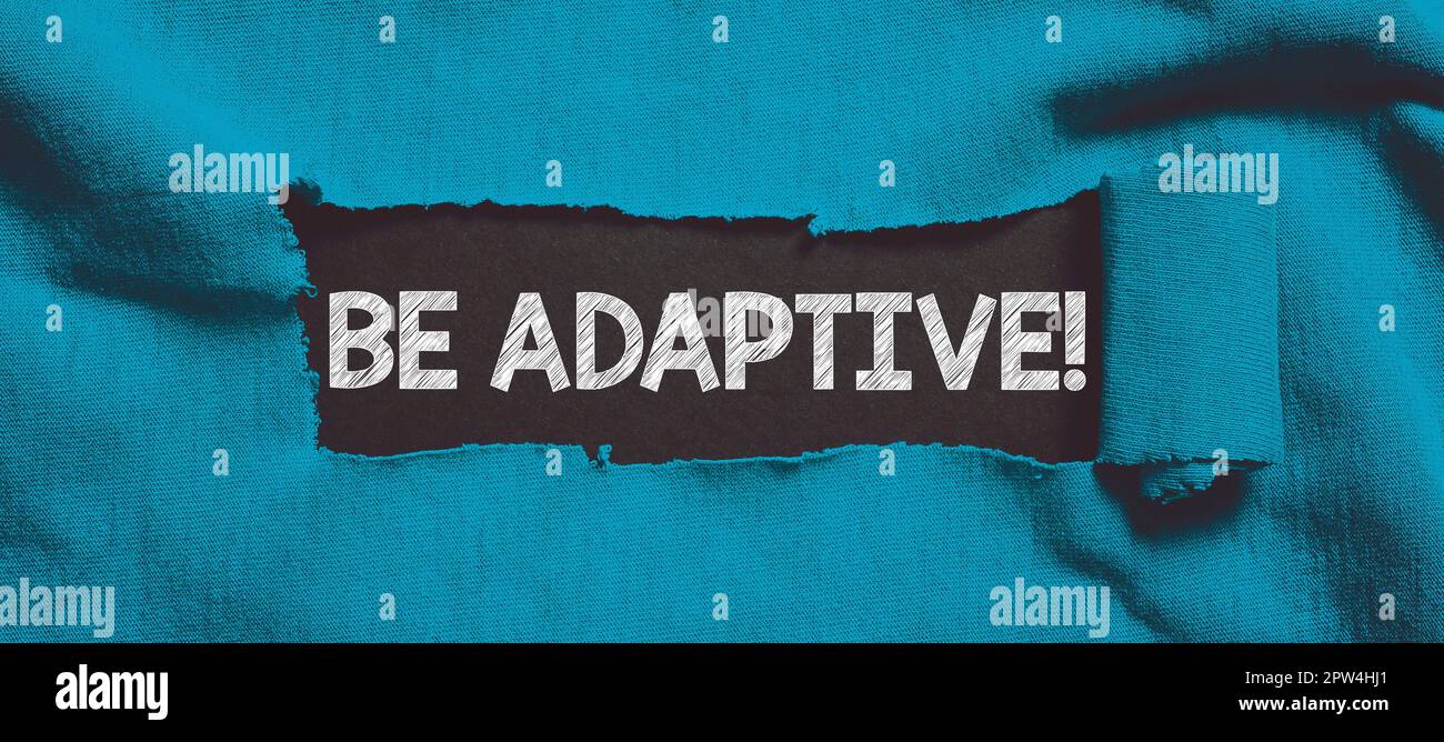 Text showing inspiration Be Adaptive, Business approach make the ...