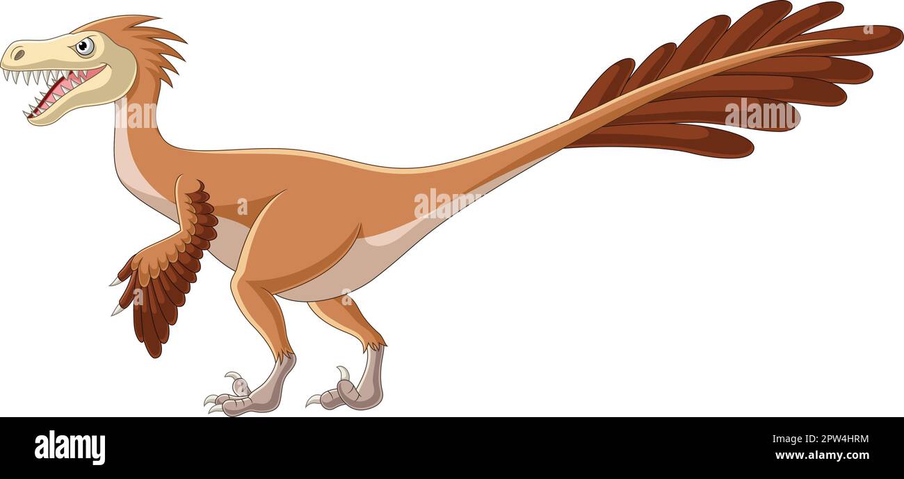 Cartoon velociraptor on white background Stock Vector Image & Art - Alamy