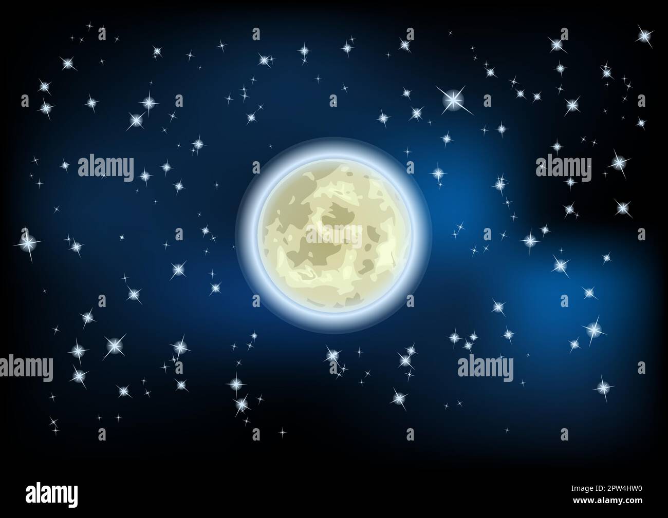 Moon illustration Stock Vector Images - Alamy