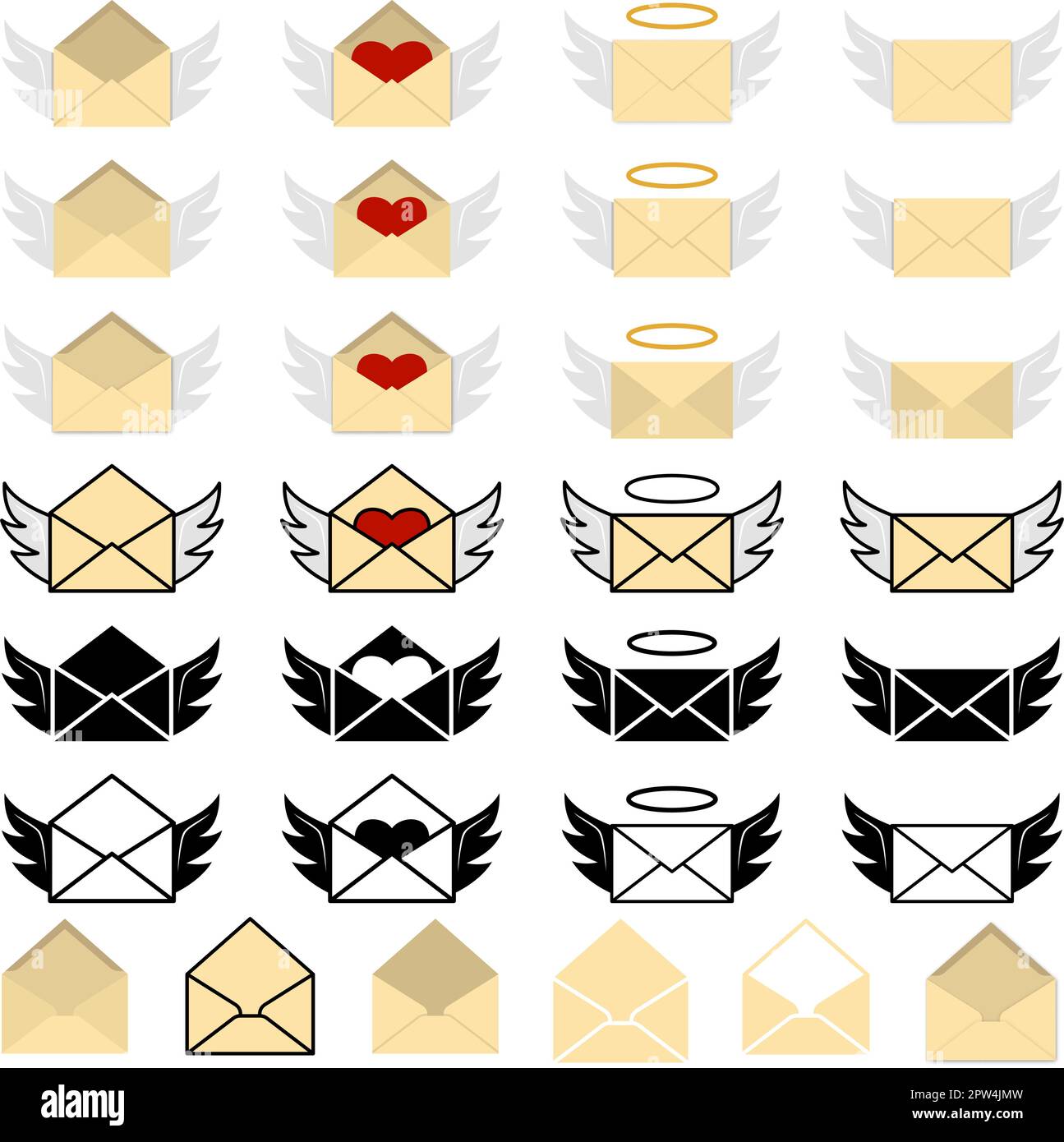 Envelope set Cut Out Stock Images & Pictures - Alamy