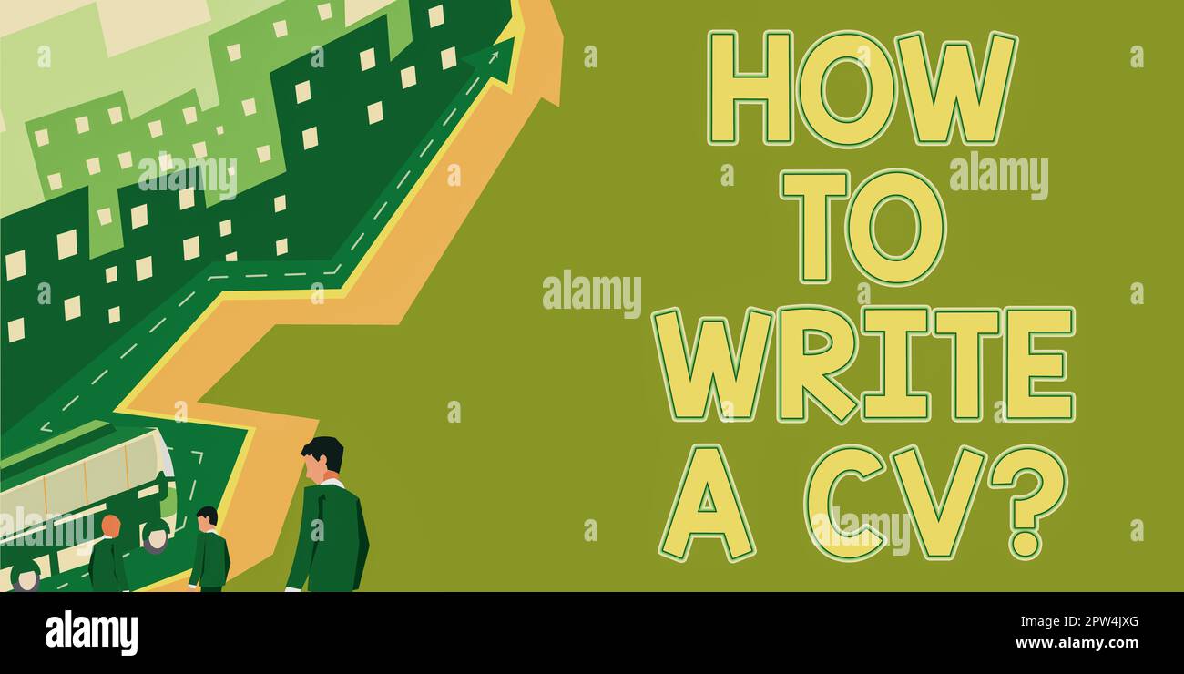 Inspiration showing sign How To Write A Cv, Word Written on ...