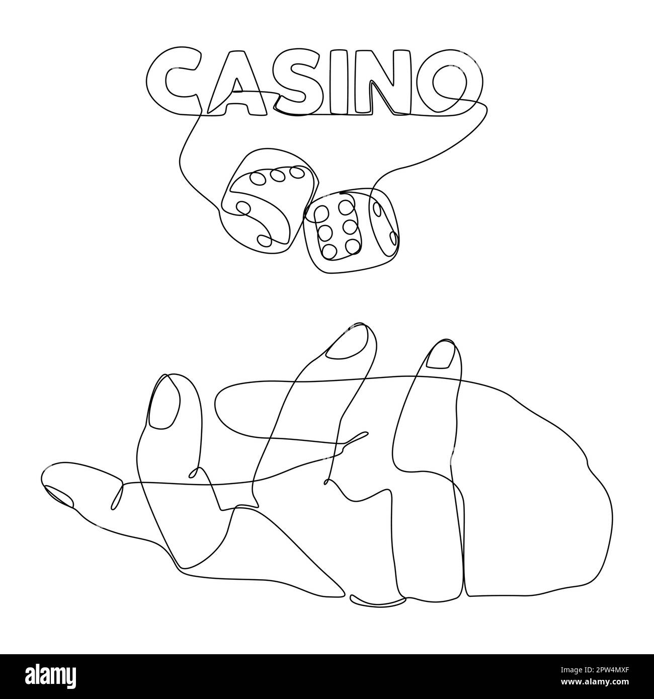 Hand with dice Black and White Stock Photos & Images - Alamy