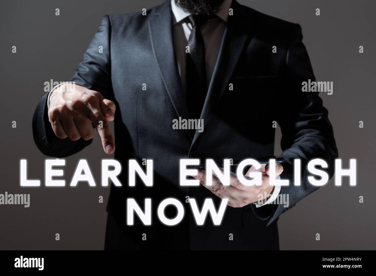 Sign displaying Learn English Now, Conceptual photo gain or acquire ...