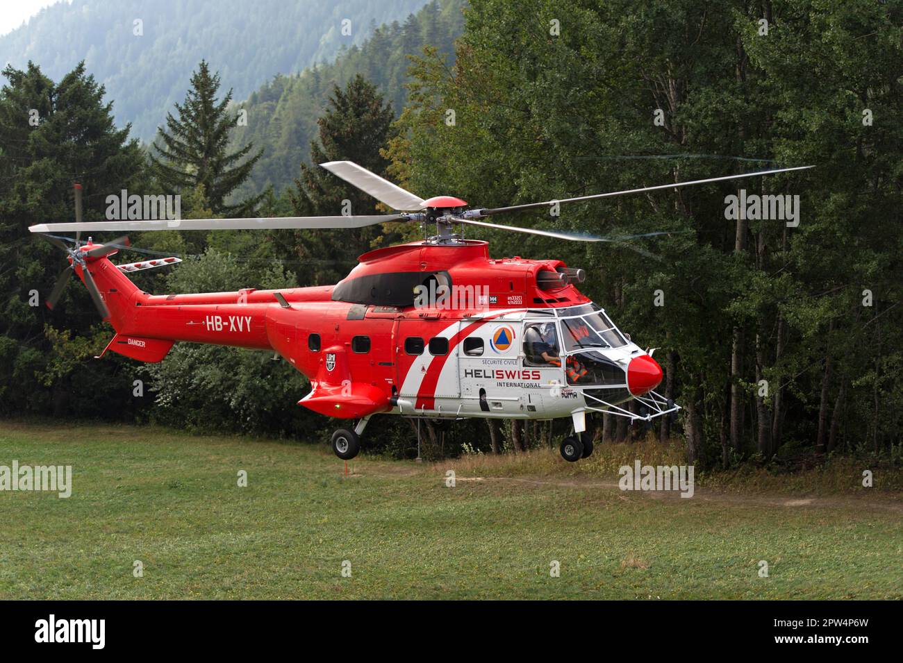 Multi-purpose transport helicopter AS 332 Super Cougar C1 HB-XVY of ...