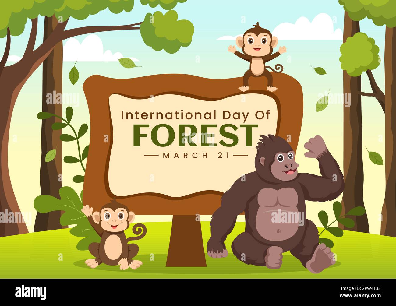 World forestry day on March 21st Illustration to Educate, Love and ...
