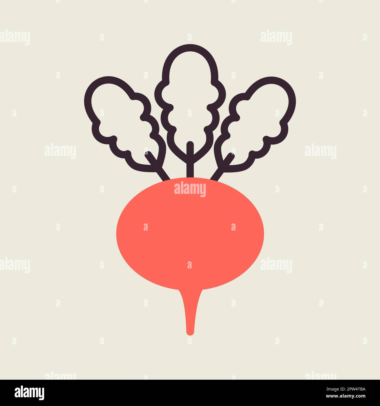 Turnip isolated design vector icon. Vegetable sign. Graph symbol for ...