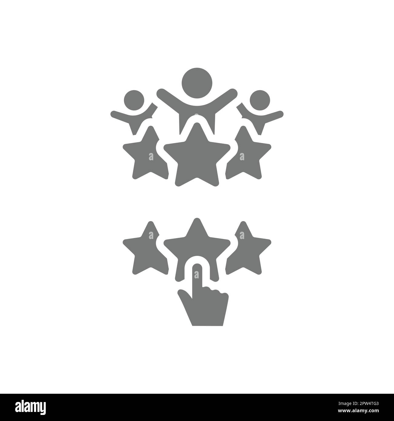 Set rating icon hand Black and White Stock Photos & Images - Alamy