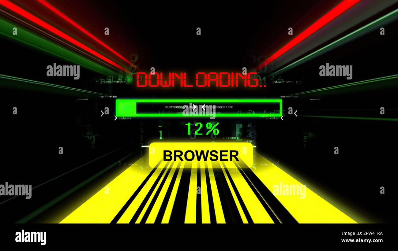 Browser download progress bar on the screen Stock Photo - Alamy