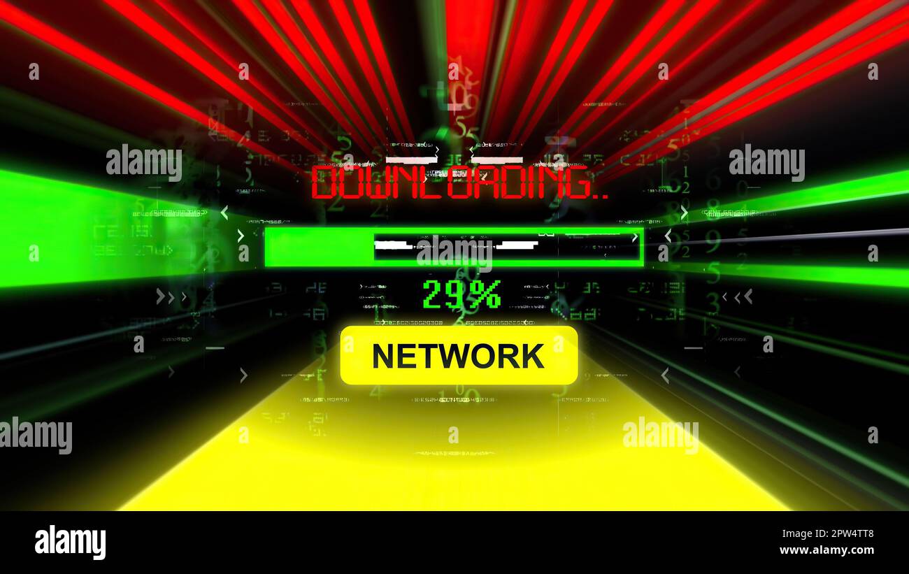 Network download progress bar on the screen Stock Photo - Alamy